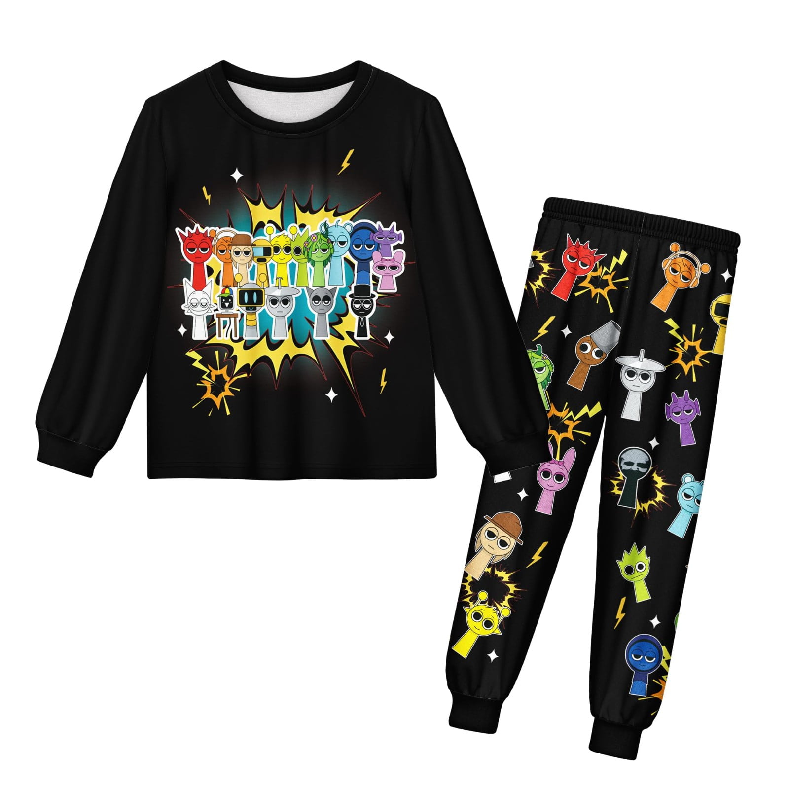 Mlqidk Boys Clothes Music Game Sprunki Sweat Suits Size 6-7 Long Sleeve ...