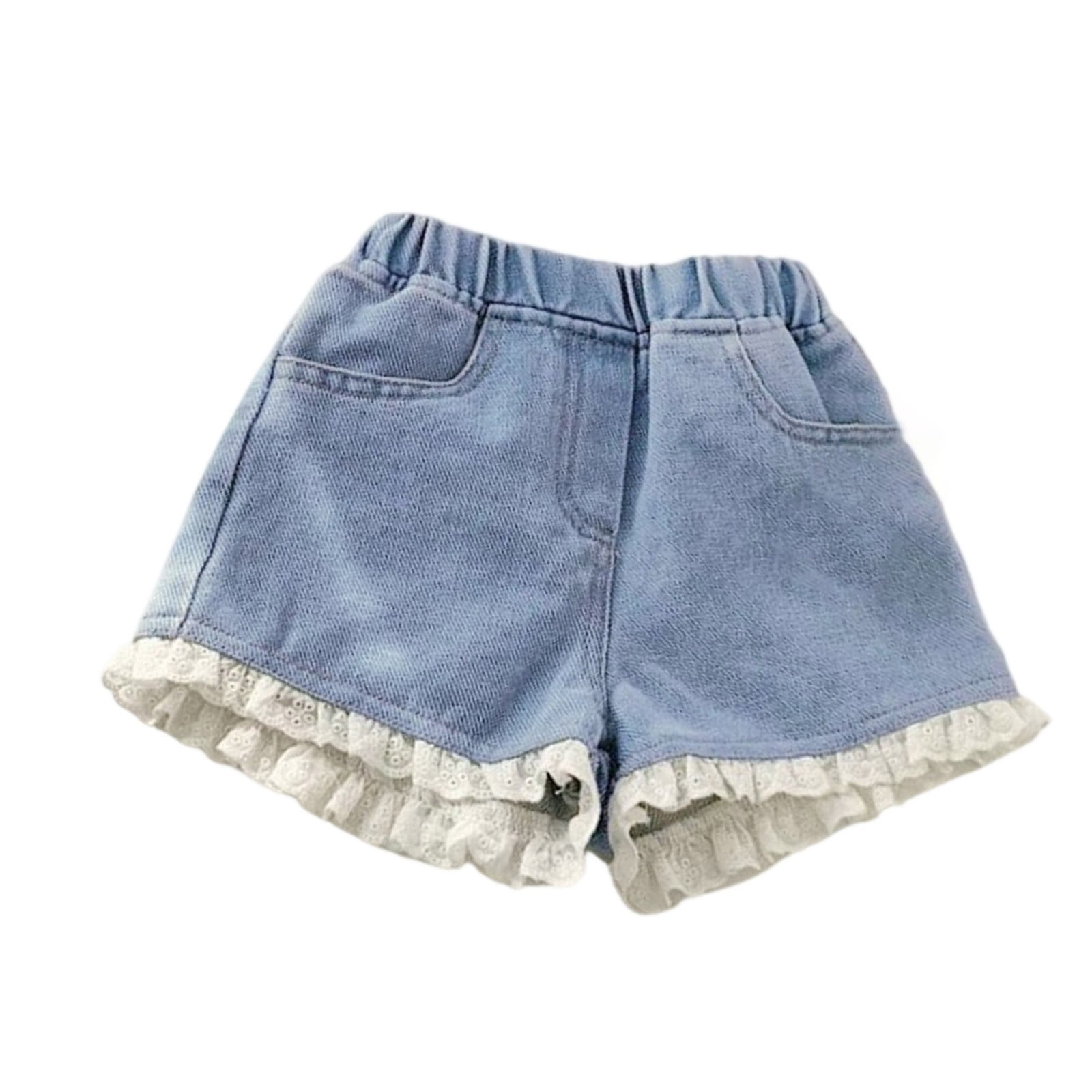 Mlqidk Girls Jeans Shorts Size 10-12 Summer Athletic Elastic Jeans ...