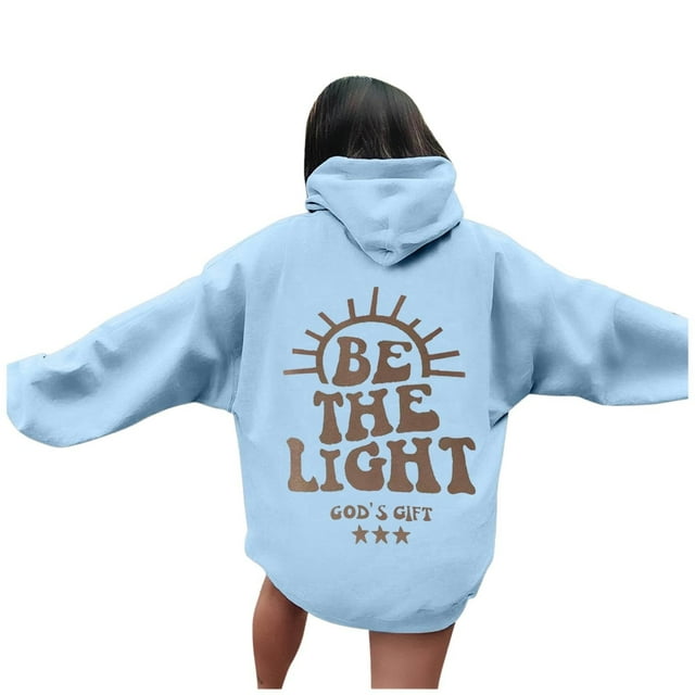 Mlqidk Love Like Jesus Hoodies For Women Oversized Long Sleeve