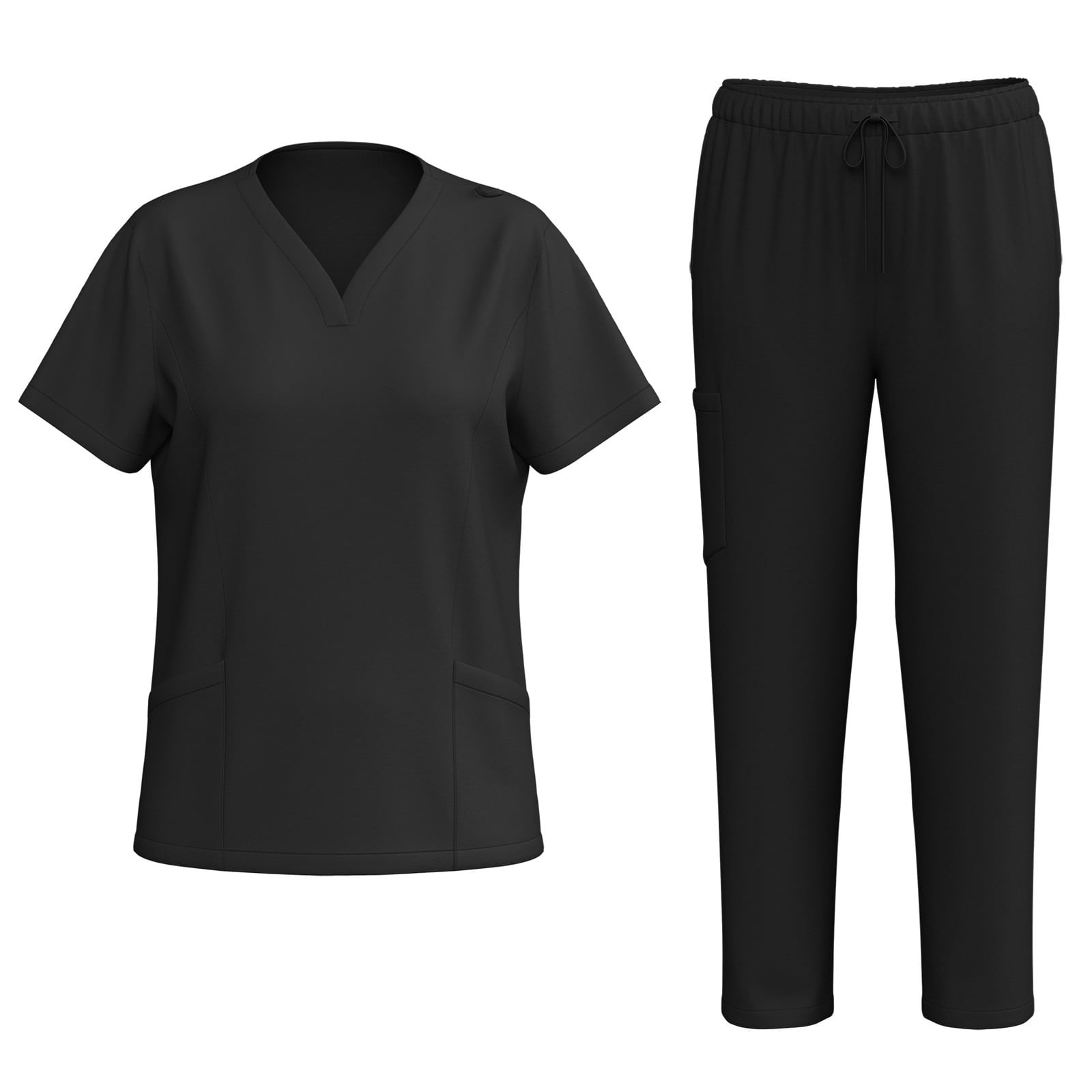Mlqidk Medical Scrub Sets for Woman Cool Stretch Nurse Scubs V Neck Top ...