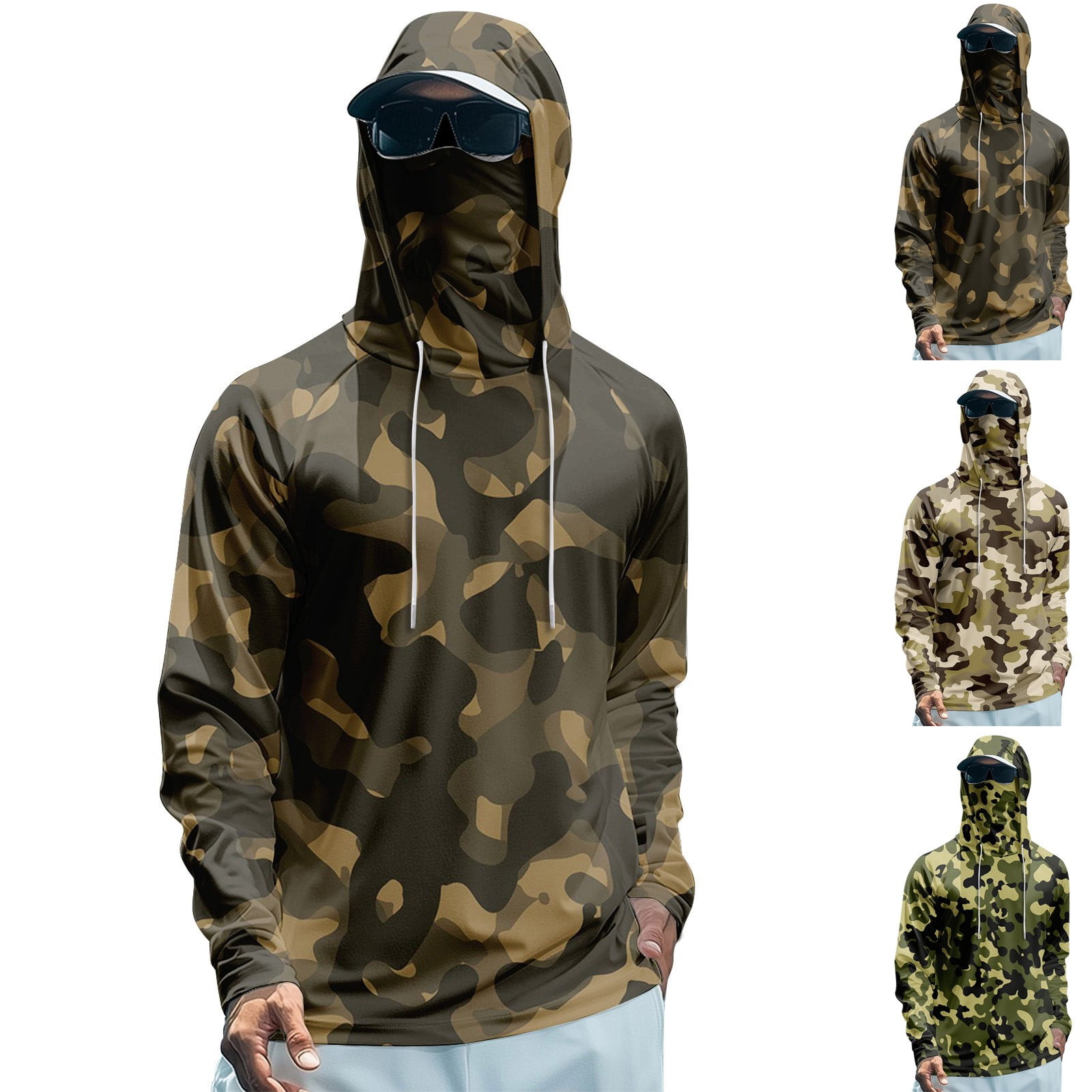 Mlqidk Men's Fishing Shirt Long Sleeve UPF 50+ UV Protection Shirts ...