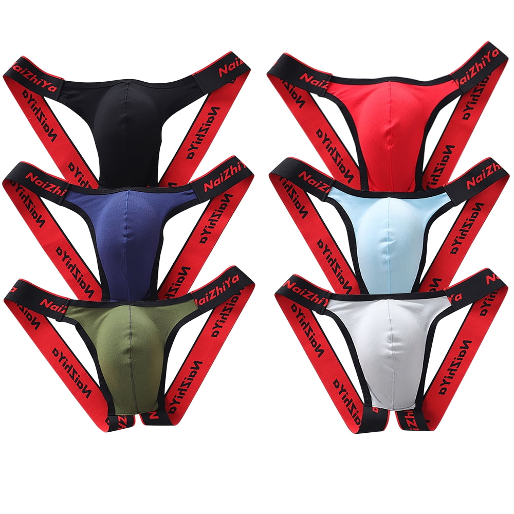 Mlqidk Men's Jockstraps Athletic Supporters 3-Pack Cotton Work Out ...