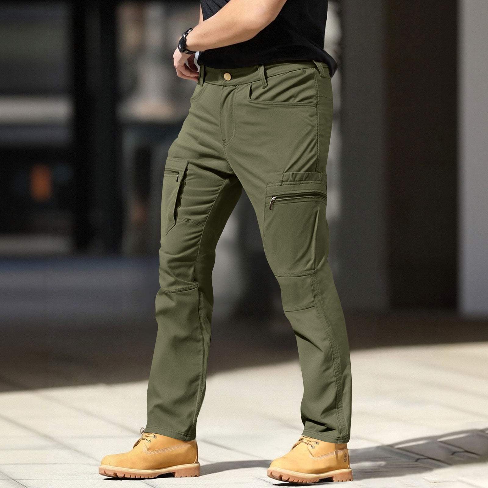 Mlqidk Men's Tactical Cargo Pants Lightweight Relaxed Fit Outdoor Cargo ...
