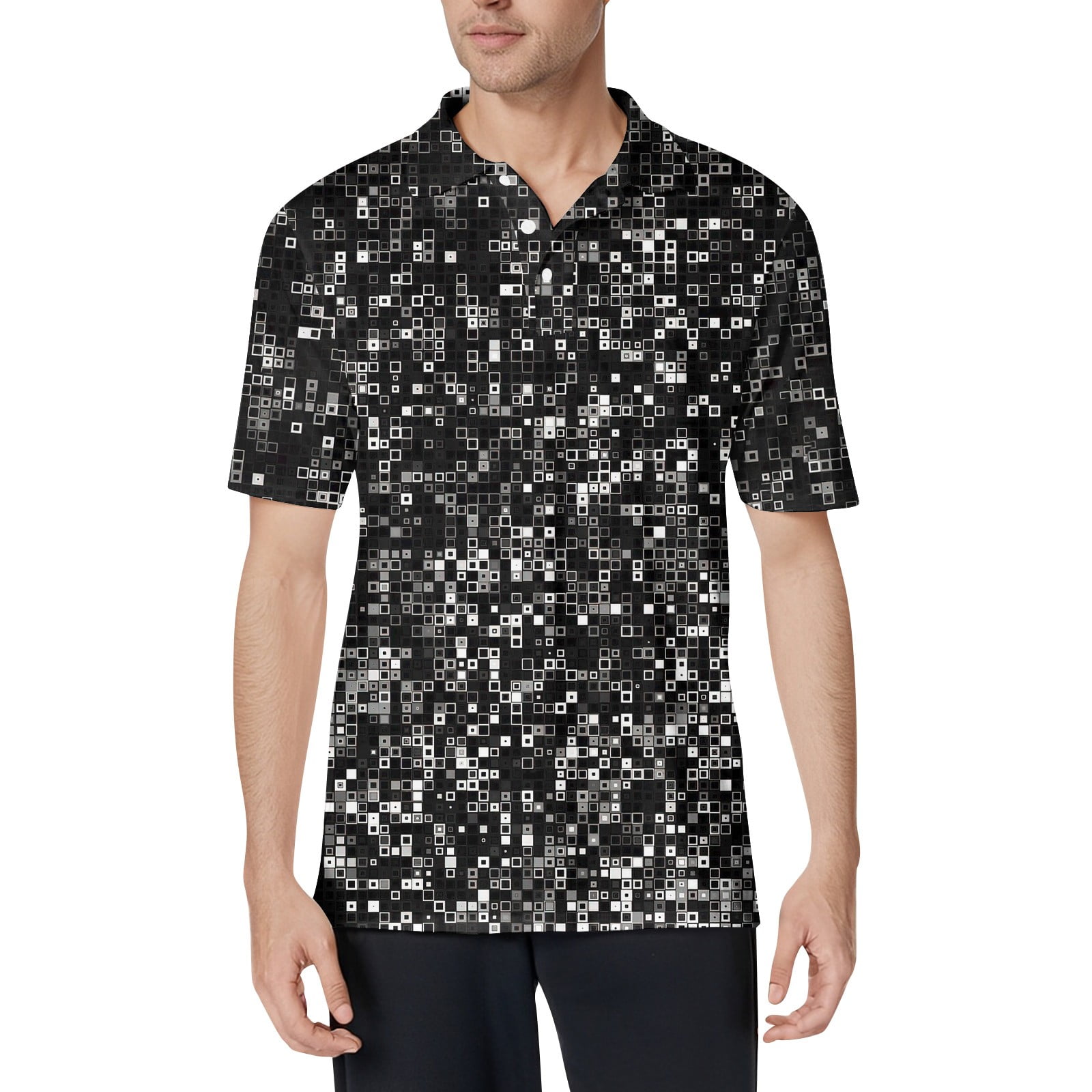 Mlqidk Mens Golf Polo Shirts Short Sleeve Slim Fit Button Down Polos ...