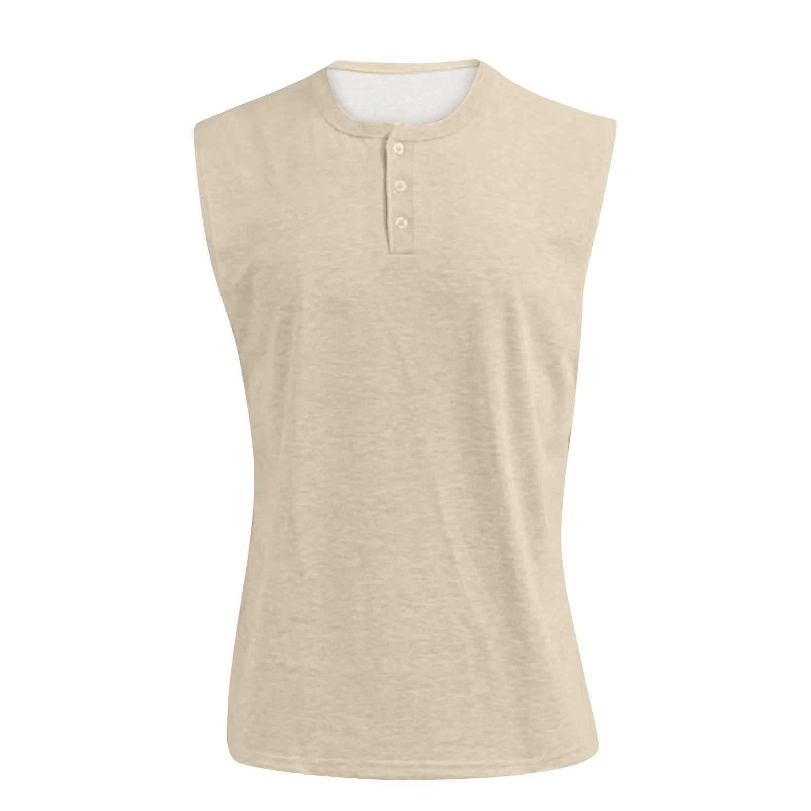 Mlqidk Mens Henley Tank Top Muscle Button Down Sleeveless Tank Top ...