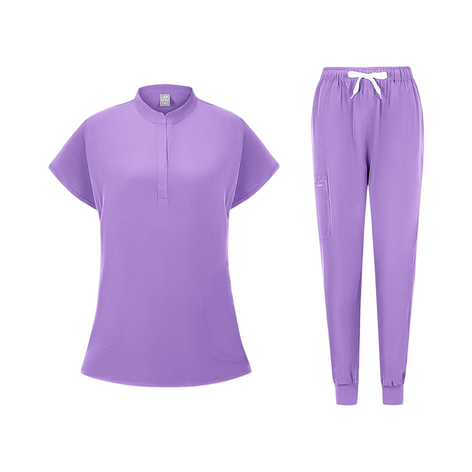 Mlqidk Scrubs for Women Set Clearance Plus Size Medical Scrub Sets ...