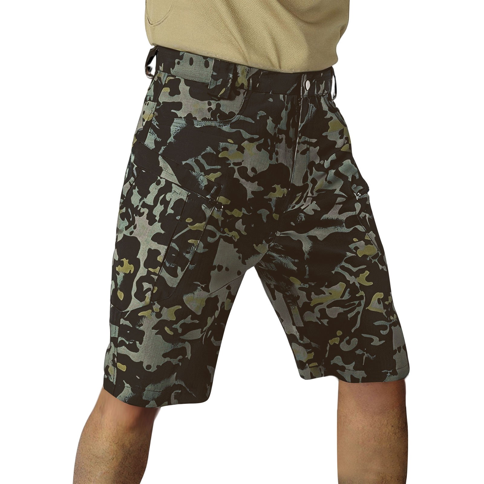 Mlqidk Tactical Cargo Shorts for Men Waterproof Stretch Multi-Pockets ...
