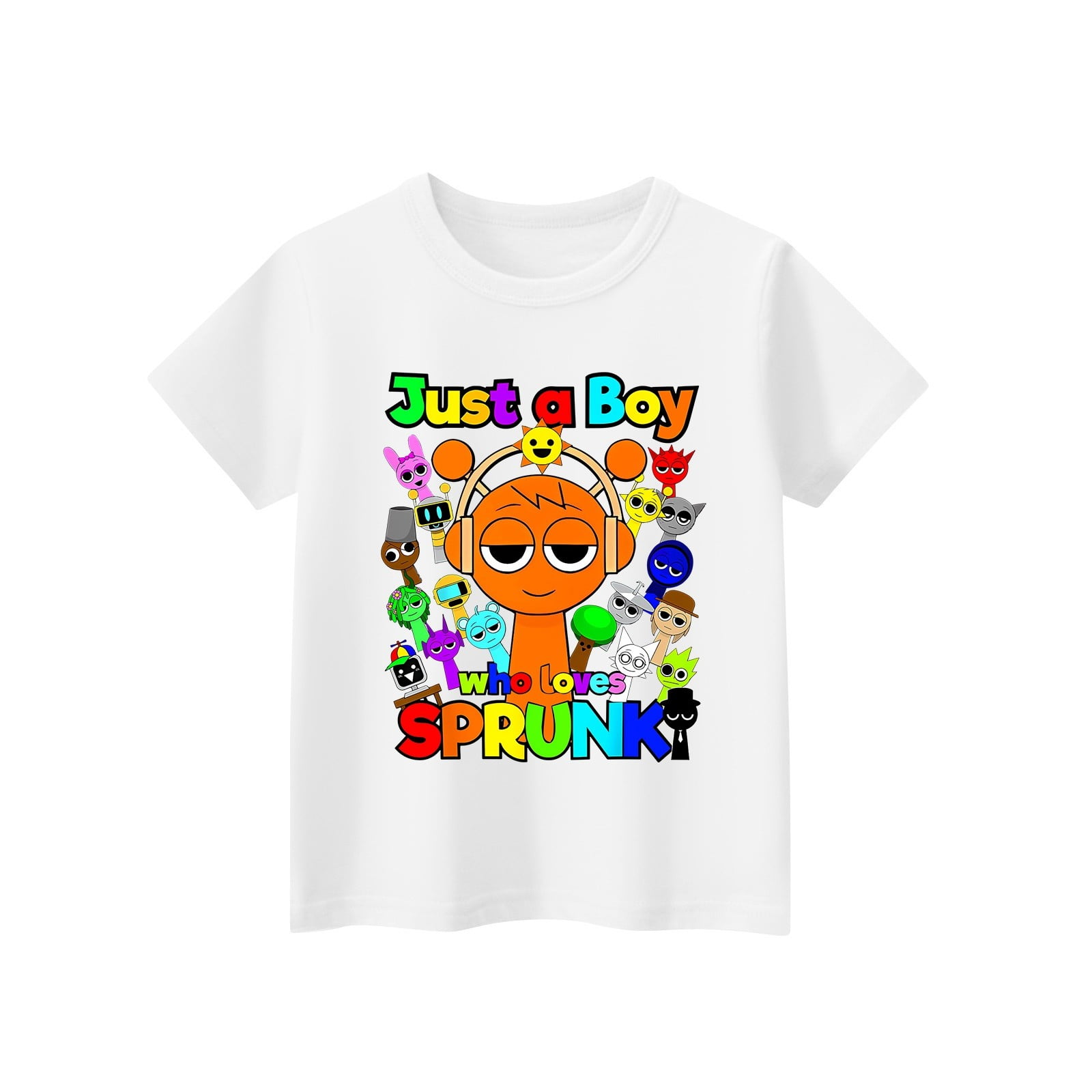 Mlqidk Toddler Sprunki Shirt Size 13-14 Funny Sprunki Game T Shirt ...