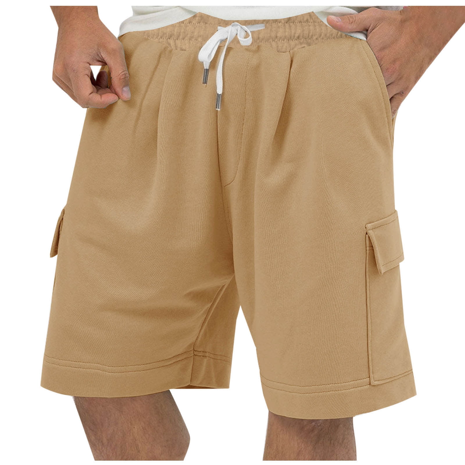 Mlzmgr Cargo Shorts for Men Elastic Waist Regular Fitted Straight Leg ...