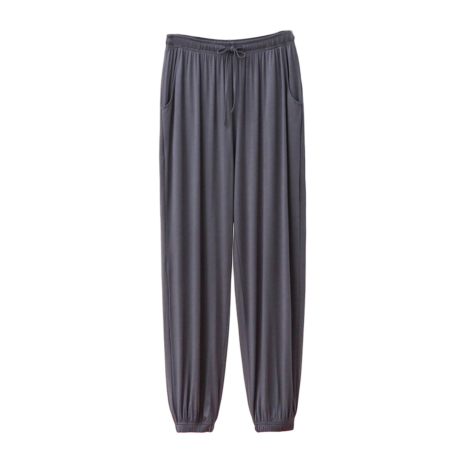 Mlzmgr Cotton Pants for Men Soft Comfy Pajama Pants Elastic Waist Loose ...