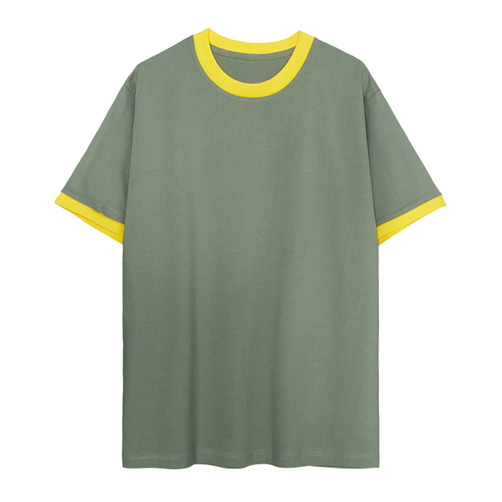 Mlzmgr Mens Tops Crewneck Short Sleeve Drop Shoulder Loose Comfy Block ...