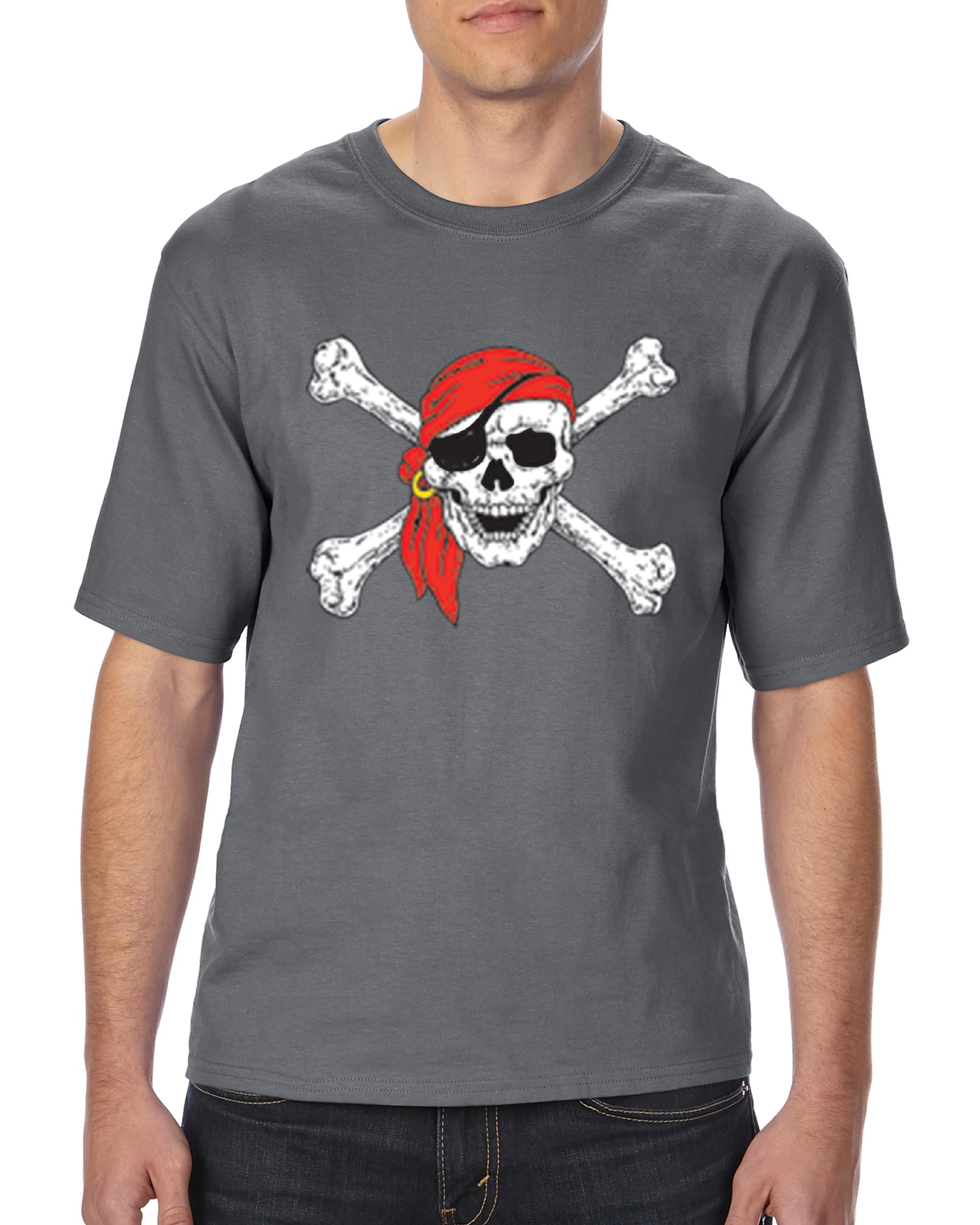 IWPF - Big Men's T-Shirt - Jolly Roger Skull & Crossbones - Walmart.com