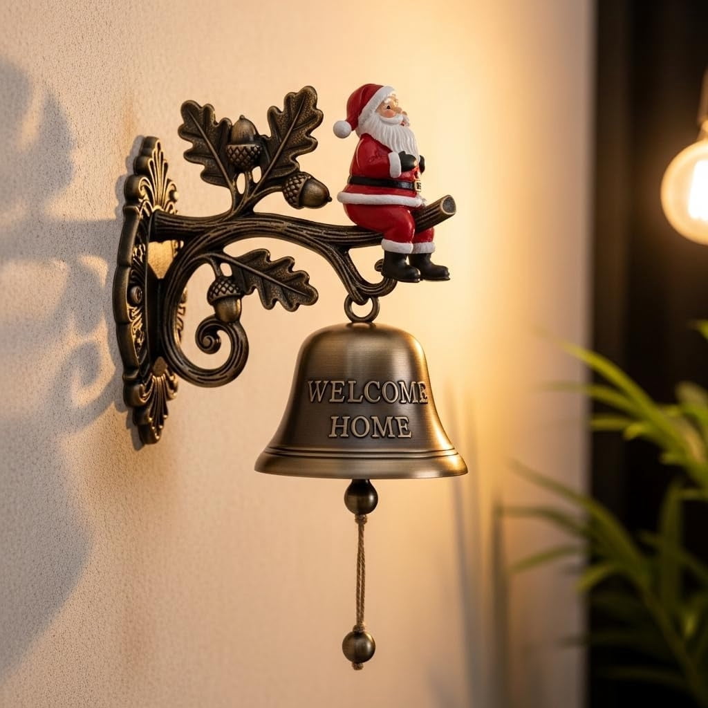 Mmeneyy 2025 Christmas Theme Welcome Home Bell – Metal Decorative ...