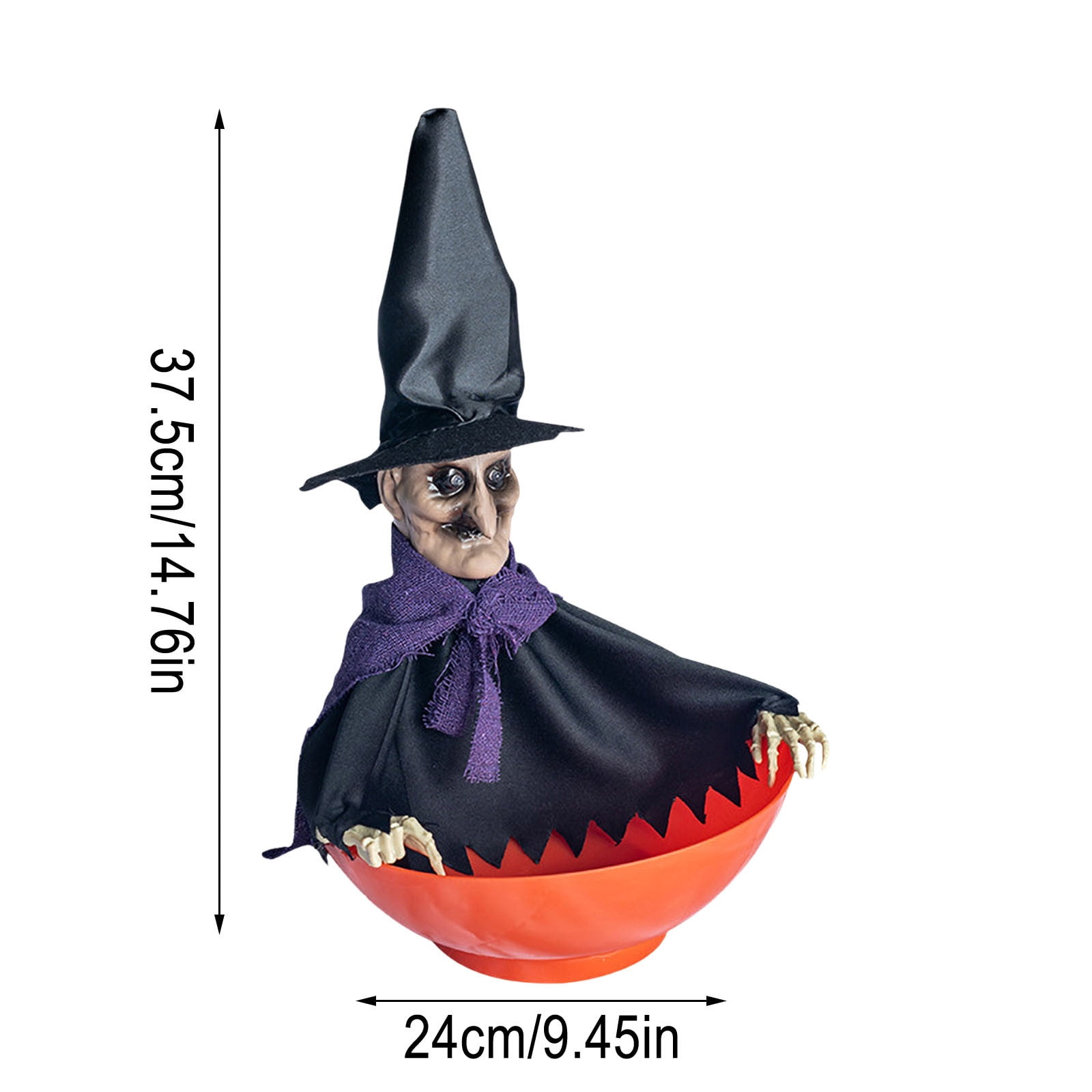 Mmeneyy Animated Halloween Skull Bowl- Plastic Skull Candy Bowl With ...