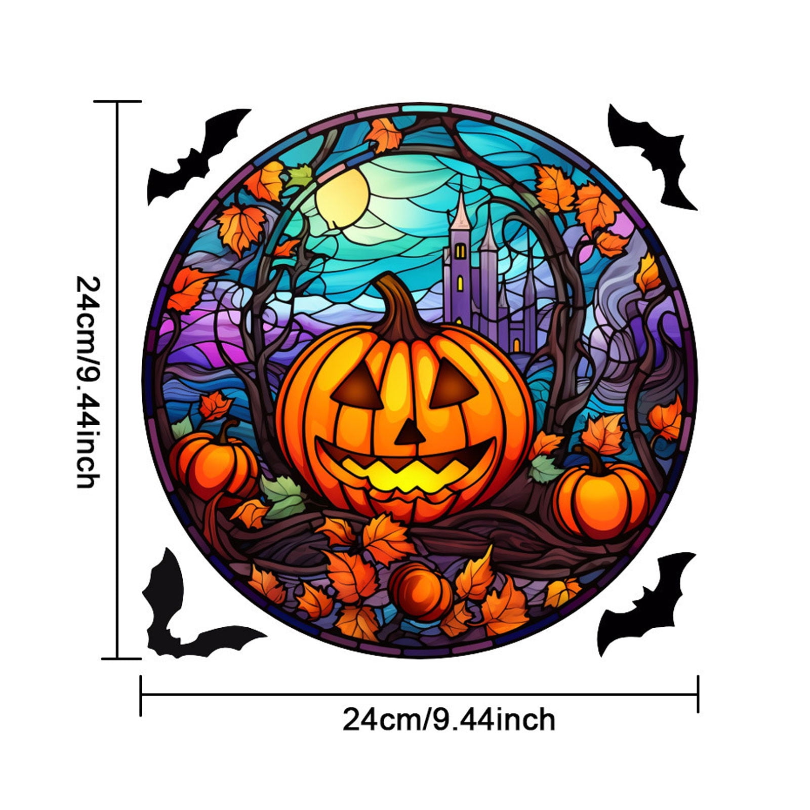 Mmeneyy Halloween Decorations For Window Window Decals Stickers Glass ...