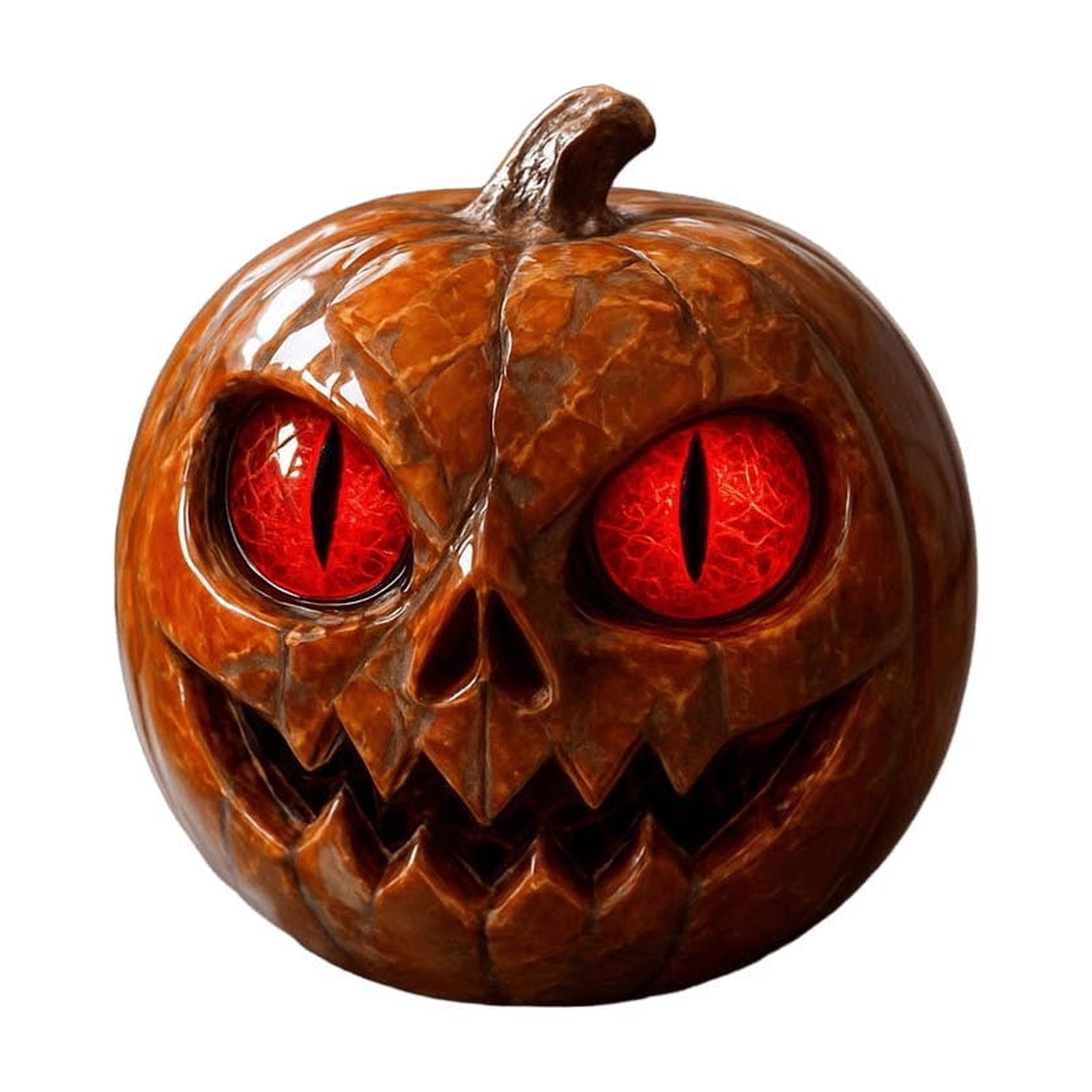 Mmeneyy Halloween Red-eyed Pumpkin Statue Ornaments Red-eye Realistic ...