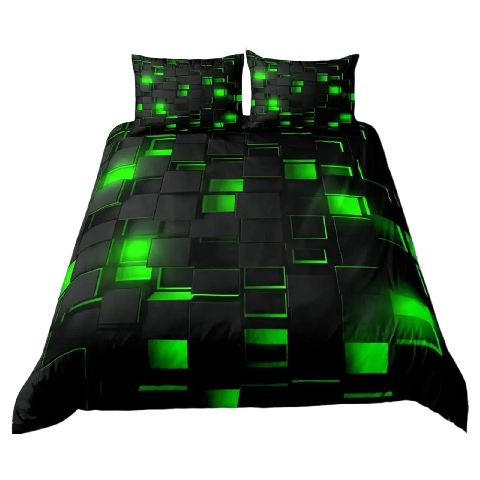 Mmeneyy Royal Bedding Set,3D Geometric Checkered Comforter Sets,Neon ...
