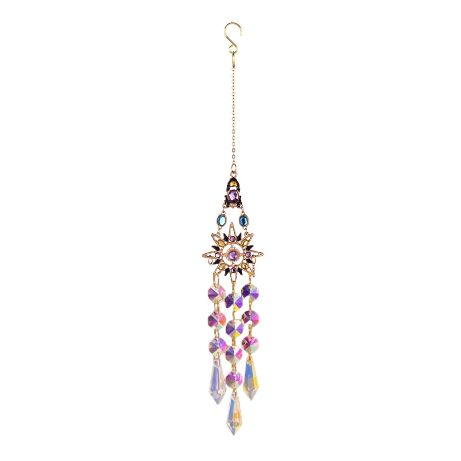 Mmeneyy Wind Chimes Crystals Hanging For Window Garden Suncatchers ...