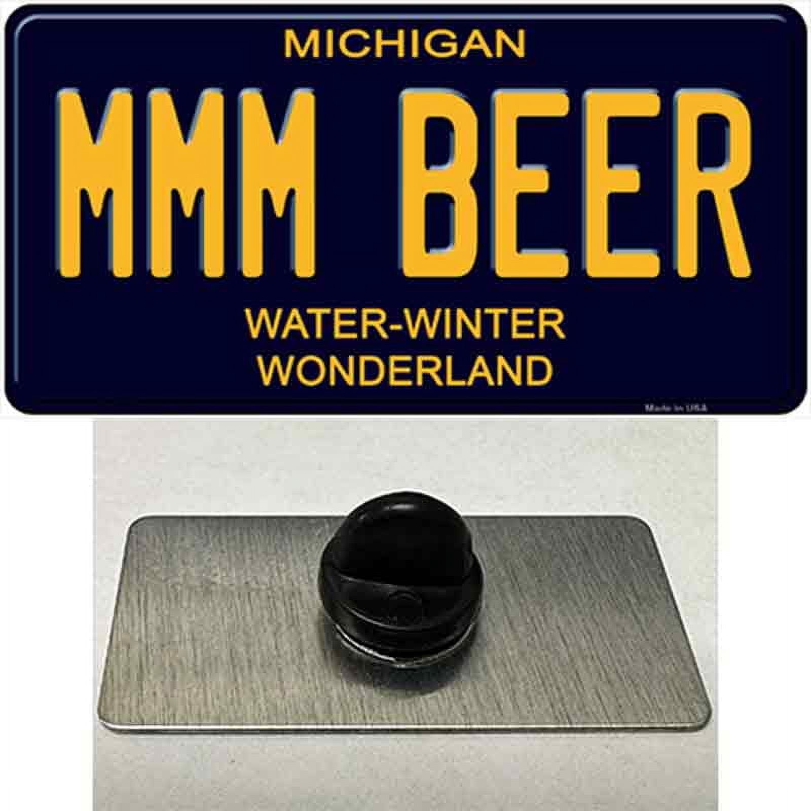 Mmm Beer Michigan Blue Novelty Metal Hat Pin 1.5" x 0.75" Hat Pin (PIN ...
