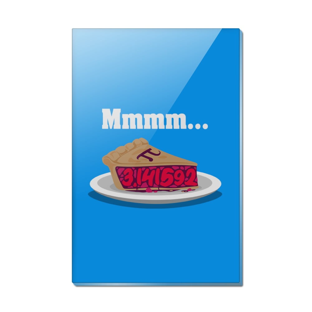Mmm Pi Pie Math Funny Rectangle Acrylic Fridge Refrigerator Magnet ...
