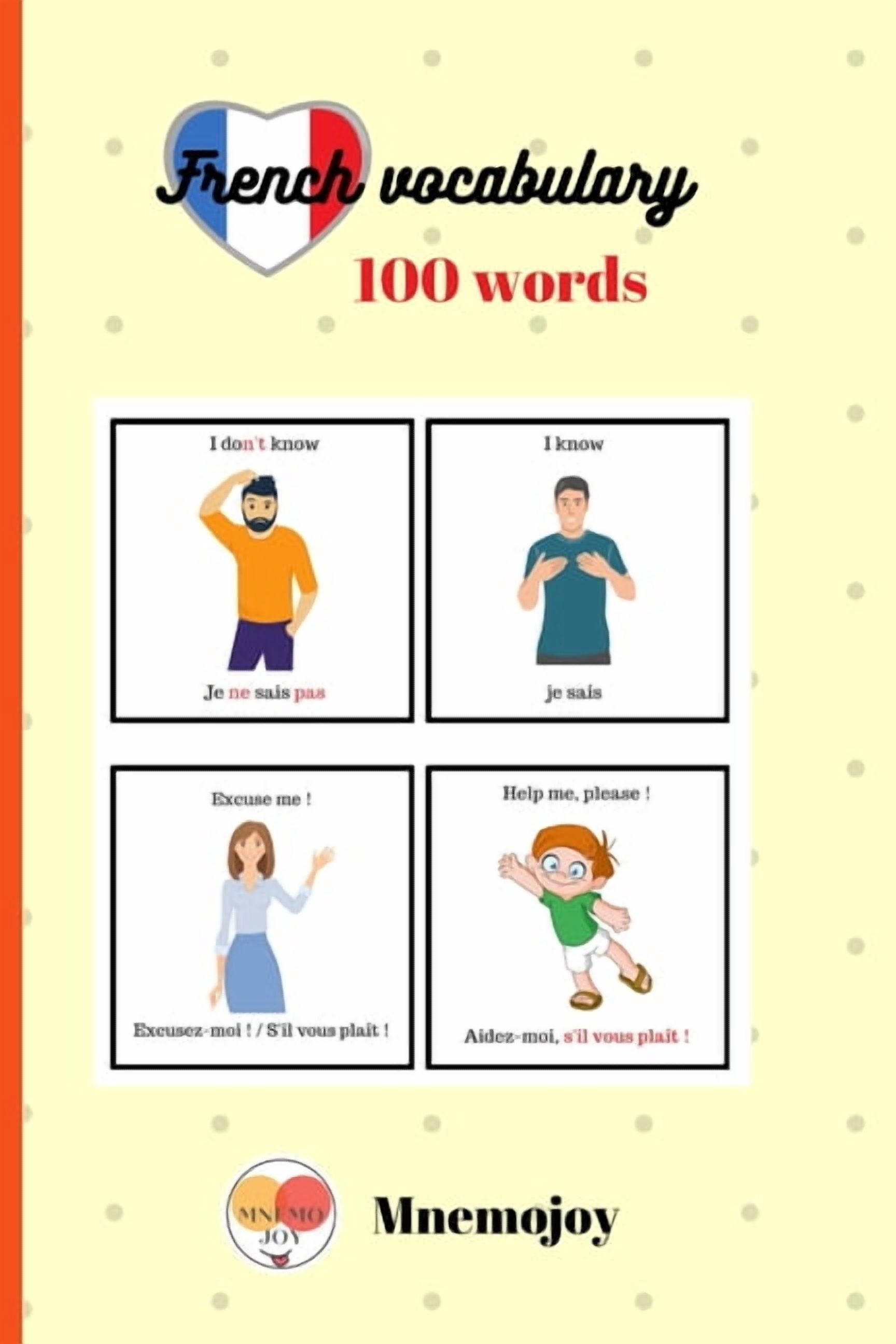 Mnemojoy: FRENCH VOCABULARY + exercices: 100 words - Vocabulary french ...