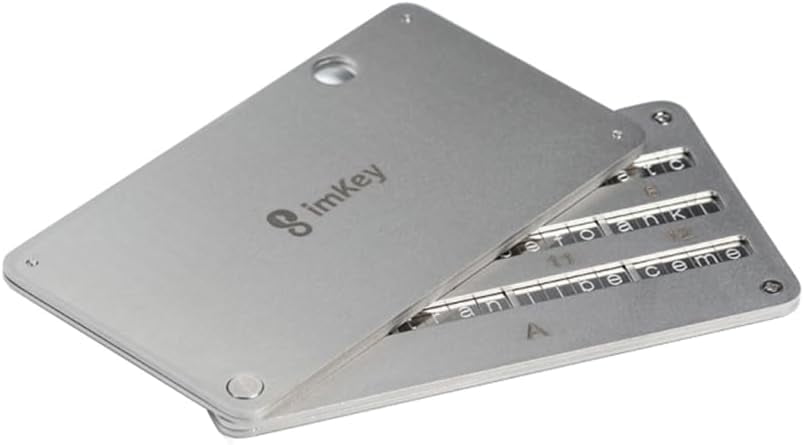 Mnemonic Seed Phrase Metal Plate Backup Saver 12/18/24 Word Crypto ...