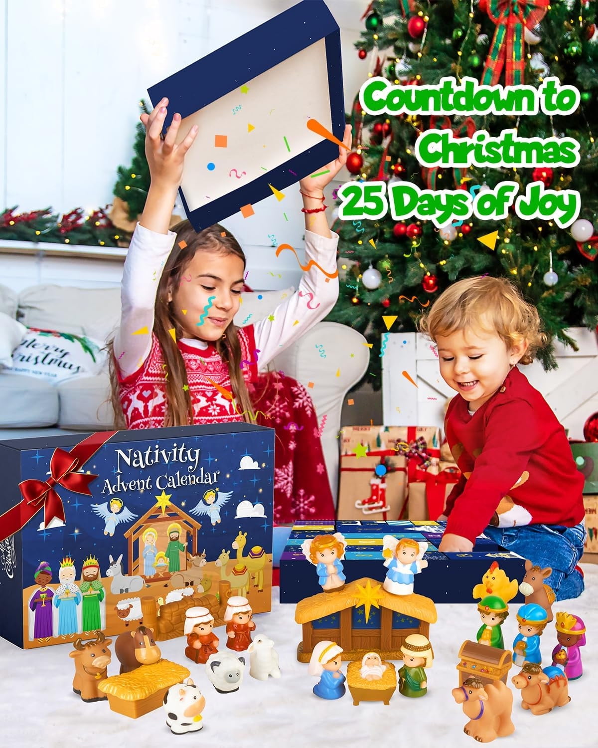 Mnhhatv 2025 Nativity Advent Calendar for Christmas Countdown with 25 ...