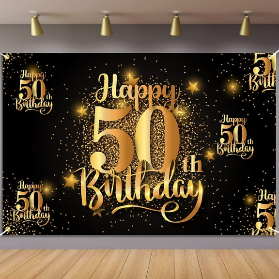 60th Birthday Black Gold Party Decoration, Back in 1966 Banner 60 Year ...
