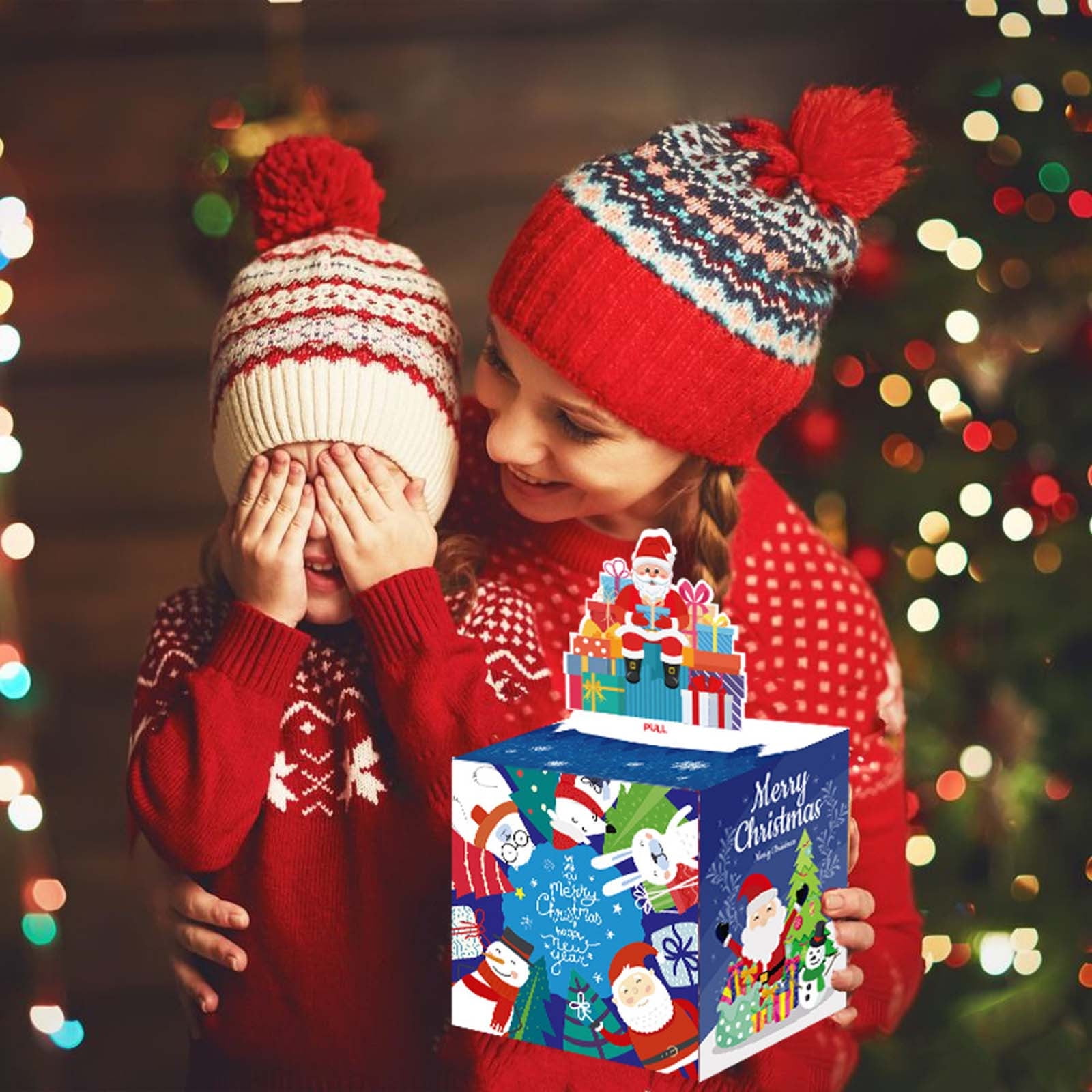 Mntpdp Christmas Party Decorations Santa Claus Surprise Money Box ...