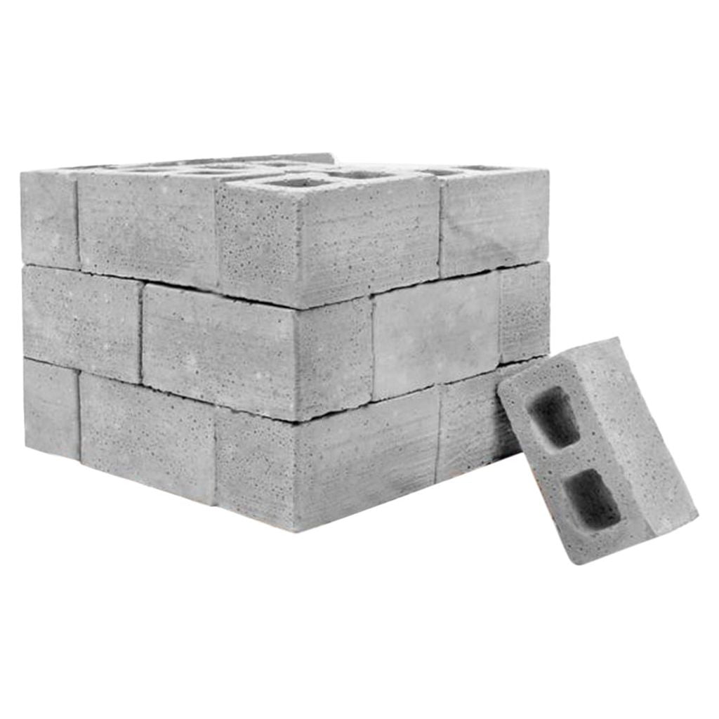 Mnycxen NEW 32Pcs Mini Cement Cinder Bricks Build Your Own Tiny Wall ...