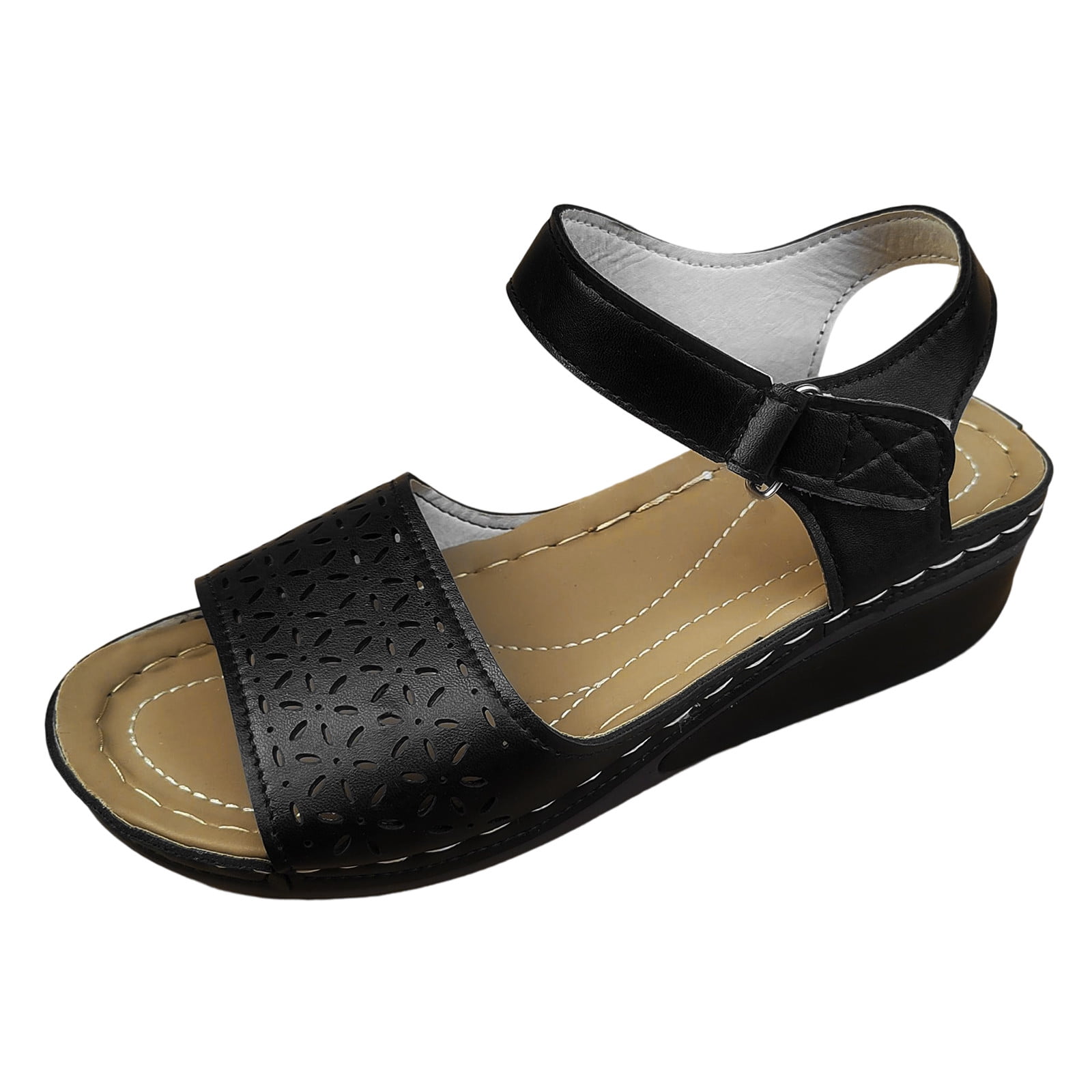Mnyotv Sandal for Women Women Summer Buckle Strap Casual Open Toe ...