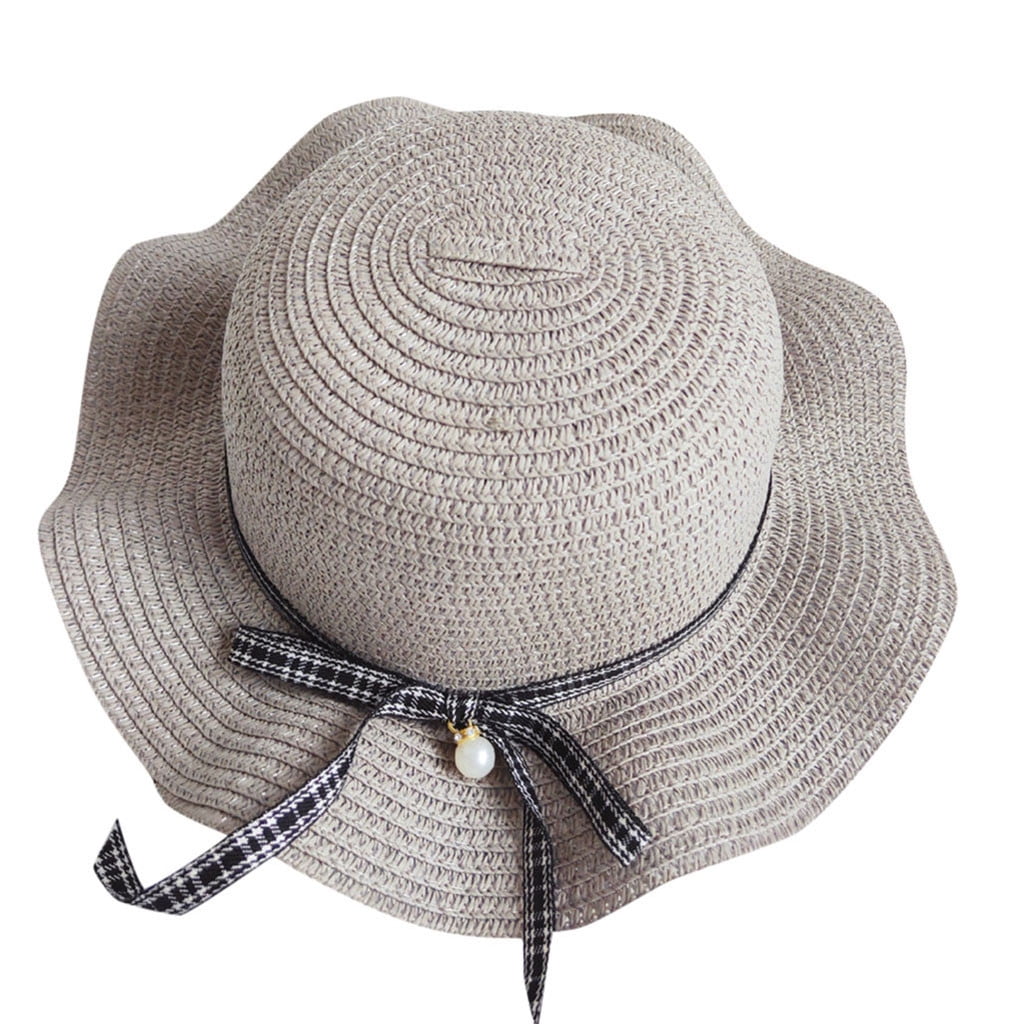 Mnyycxen Sun Straw Hat for Women with Wind Lanyard Wide Brim Foldable ...