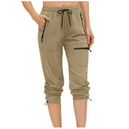 Xidunhg Womens Capris with Pockets Loose Fit Casual Outdoor Pants ...