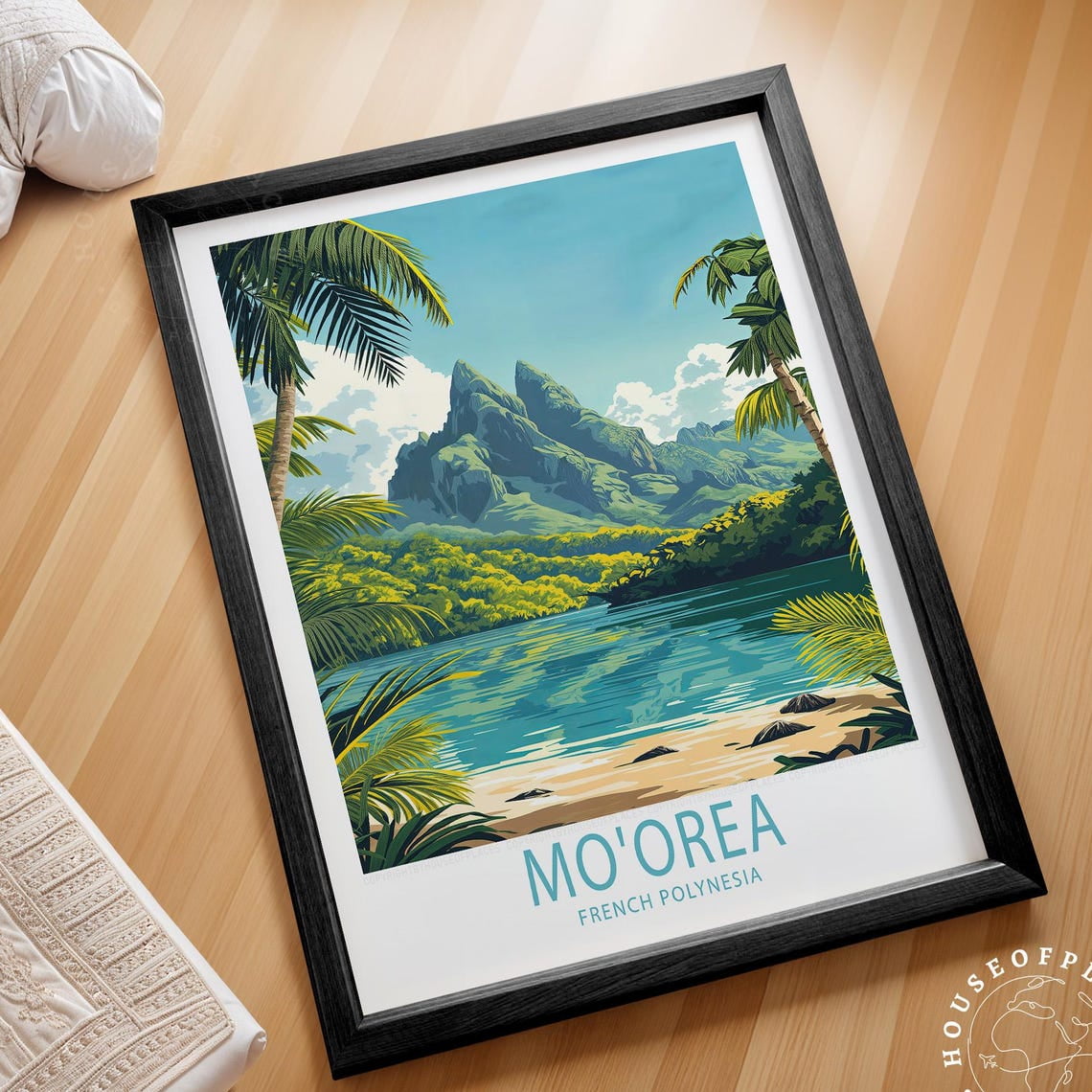 Mo'Orea French Polynesia Travel Wall Art, Mo'Orea Travel Print, French ...