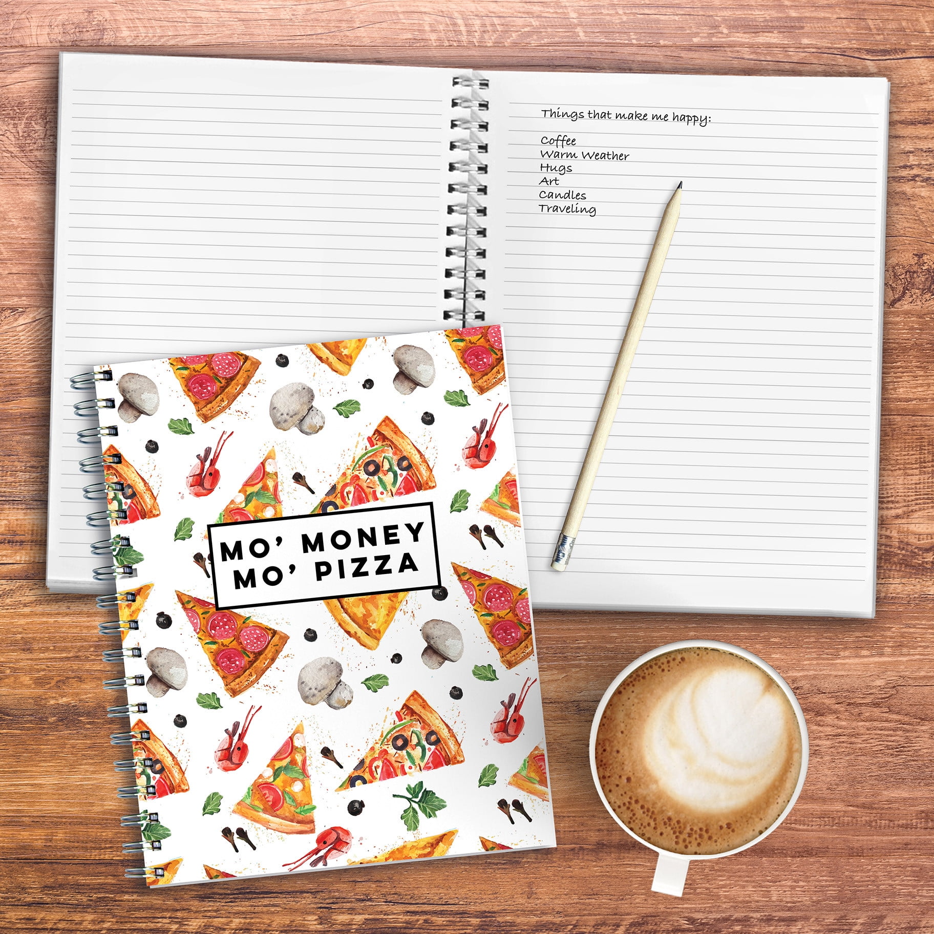 Mo' Pizza Spiral Lined Journal Notebook - Walmart.com