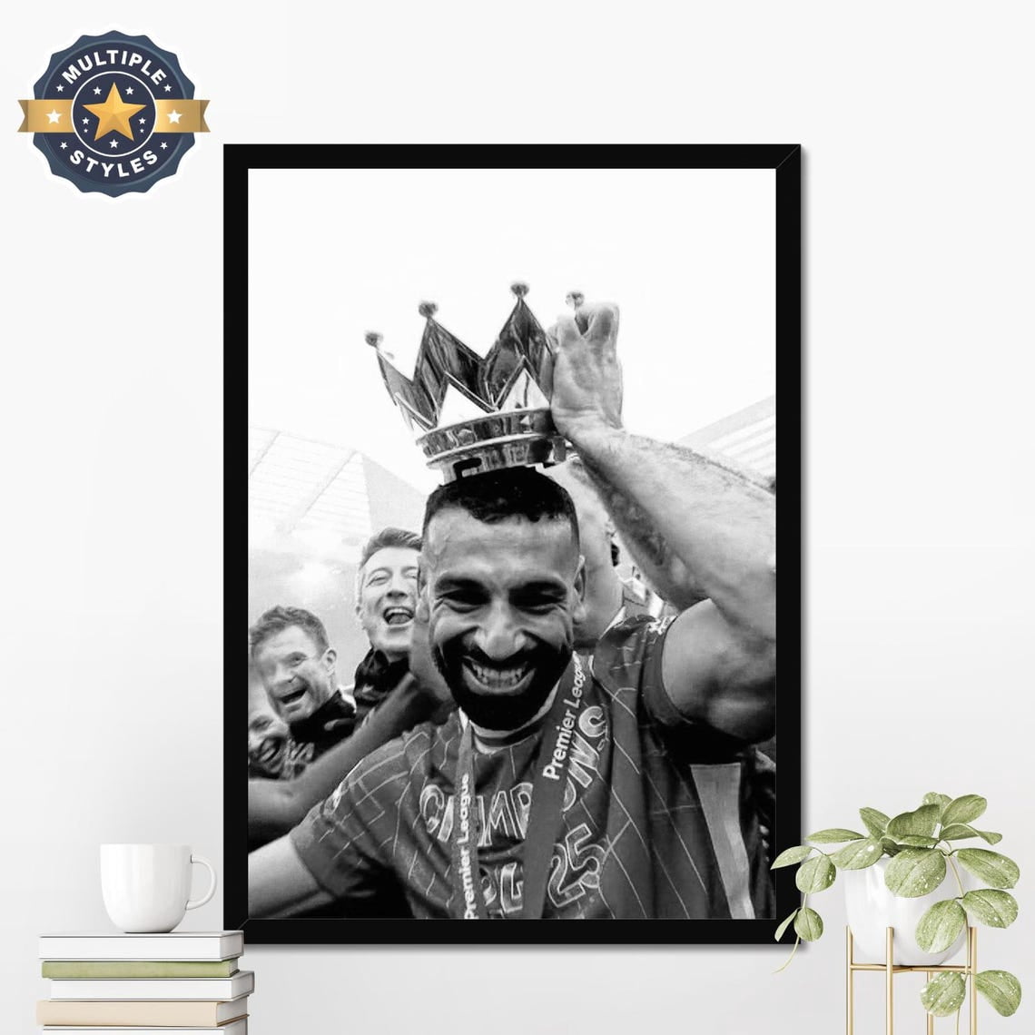Mo Salah, Mo Salah Wall Art, Football, Soccer Wall Art, Vintage ...