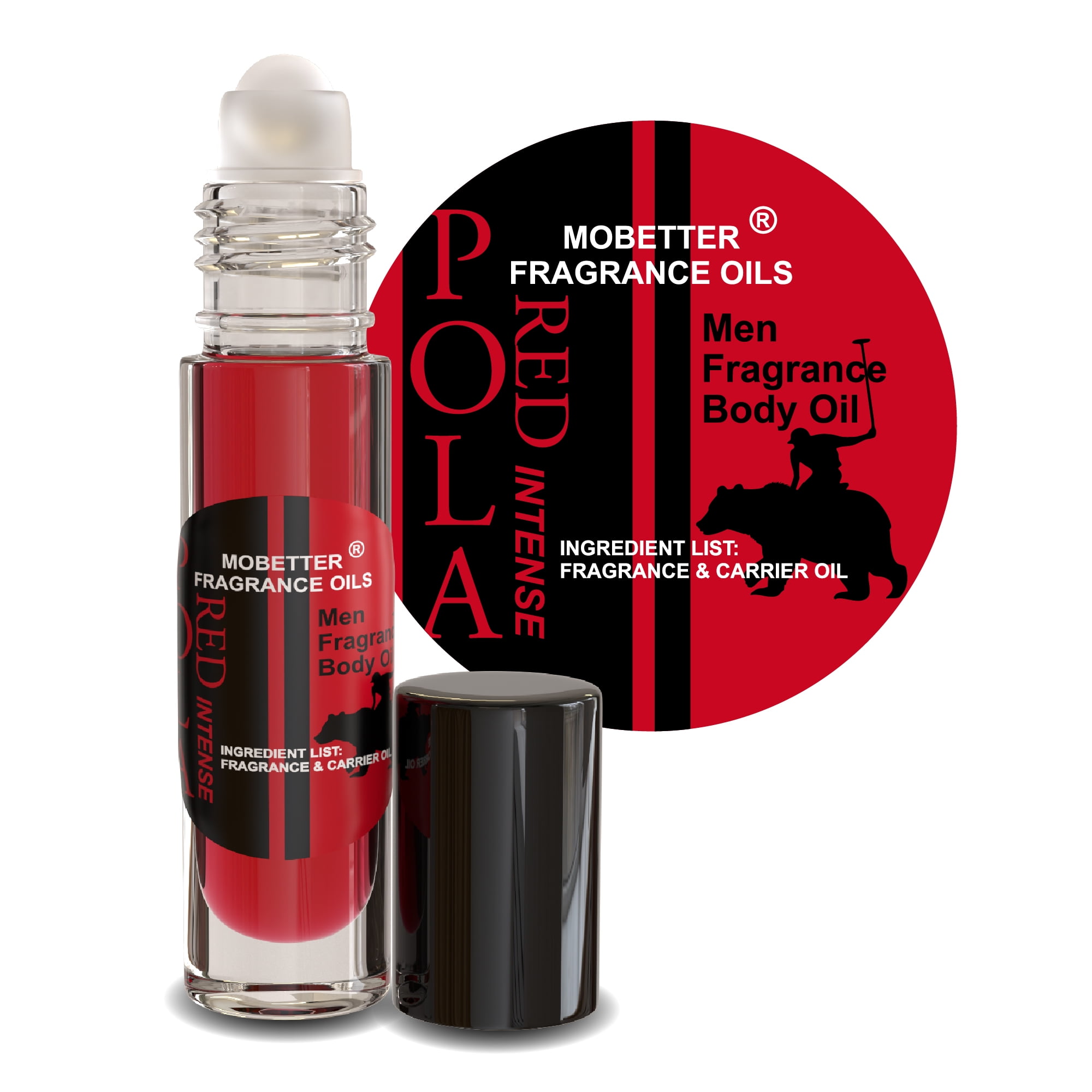 MOBETTER FRAGRANCE OILS Pola Red Intense Cologne Body Oil for Men (10ml ...