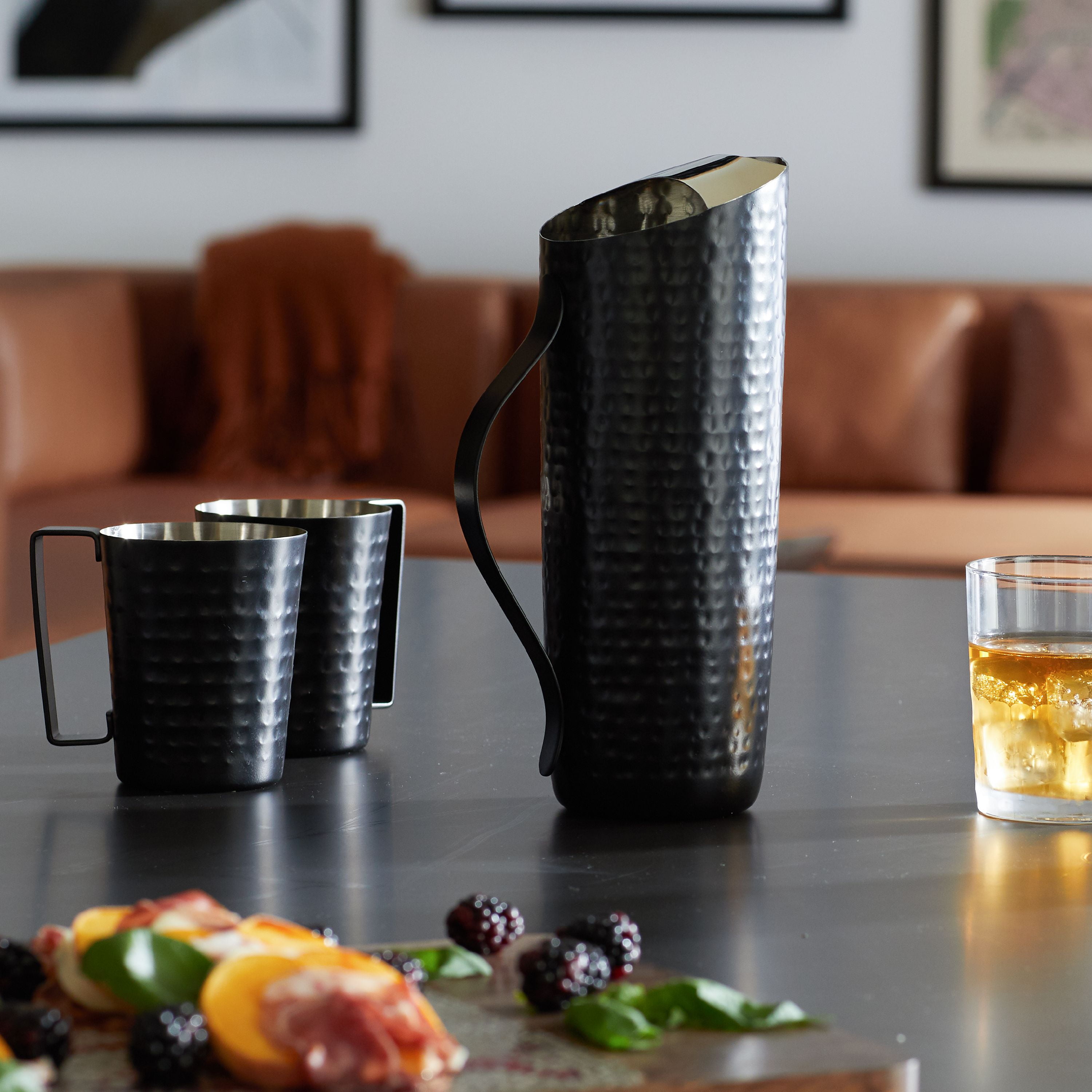 MoDRN Industrial Asymmetrical Hammered Water Pitcher - Walmart.com