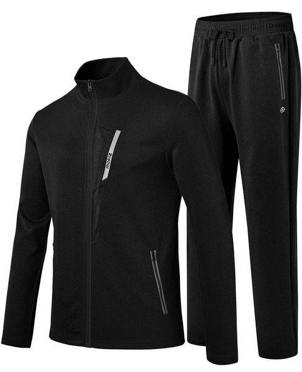 MoFiz Men's Tracksuits Set Long Sleeve Full Zip Running Sports ...