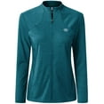 MoFiz Womens Full Zip Running Jacket UPF 50+ Sun Protection Long Sleeve Sports Shirts Sea blue S ...