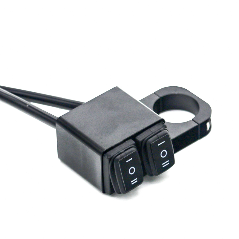 MoFlyeer Waterproof Motorcycle ATV 22mm Handlebar Double Control Kill Button Switch Headlight ...