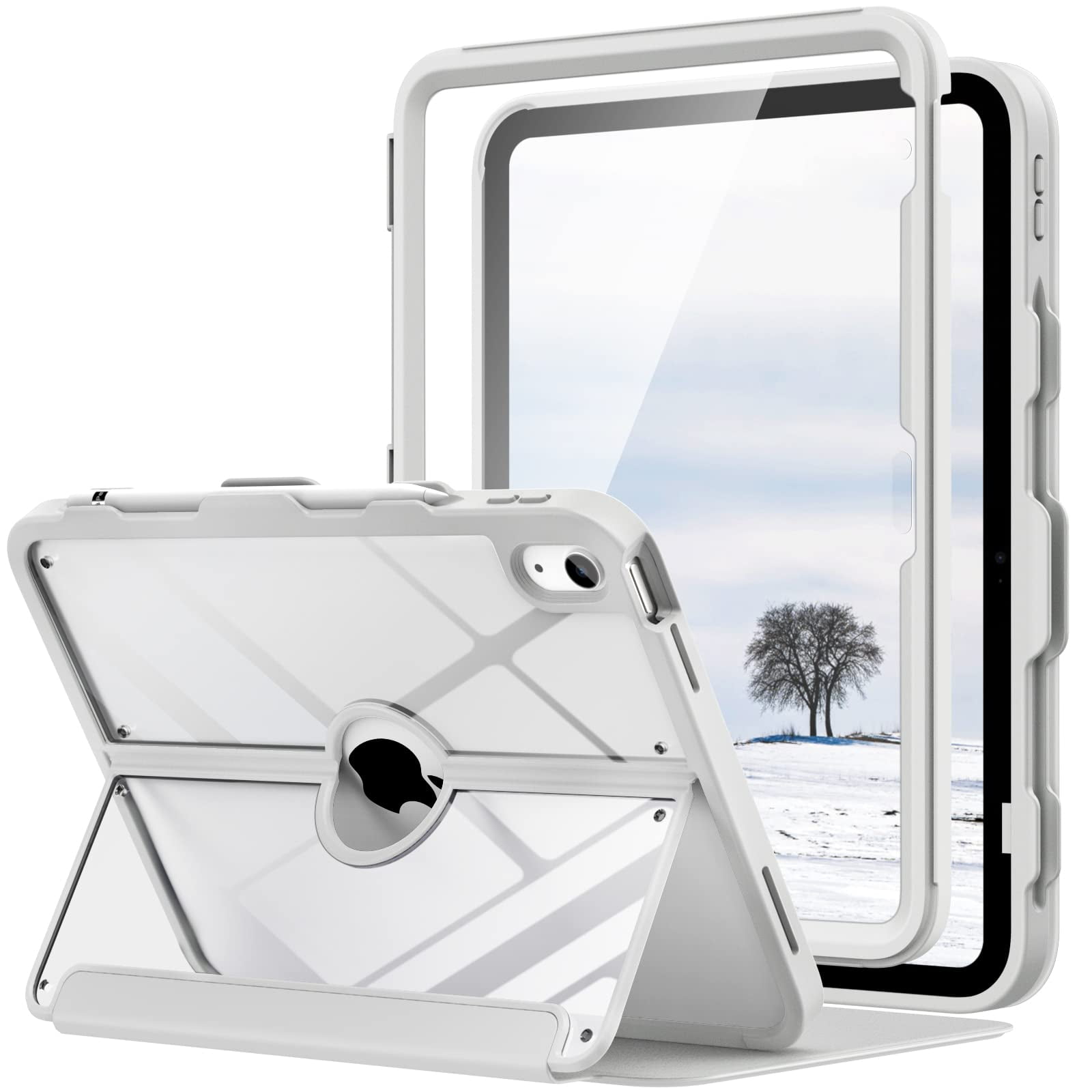 MoKo Case for iPad 10th Generation with Pencil Holder, iPad Case 10th ...