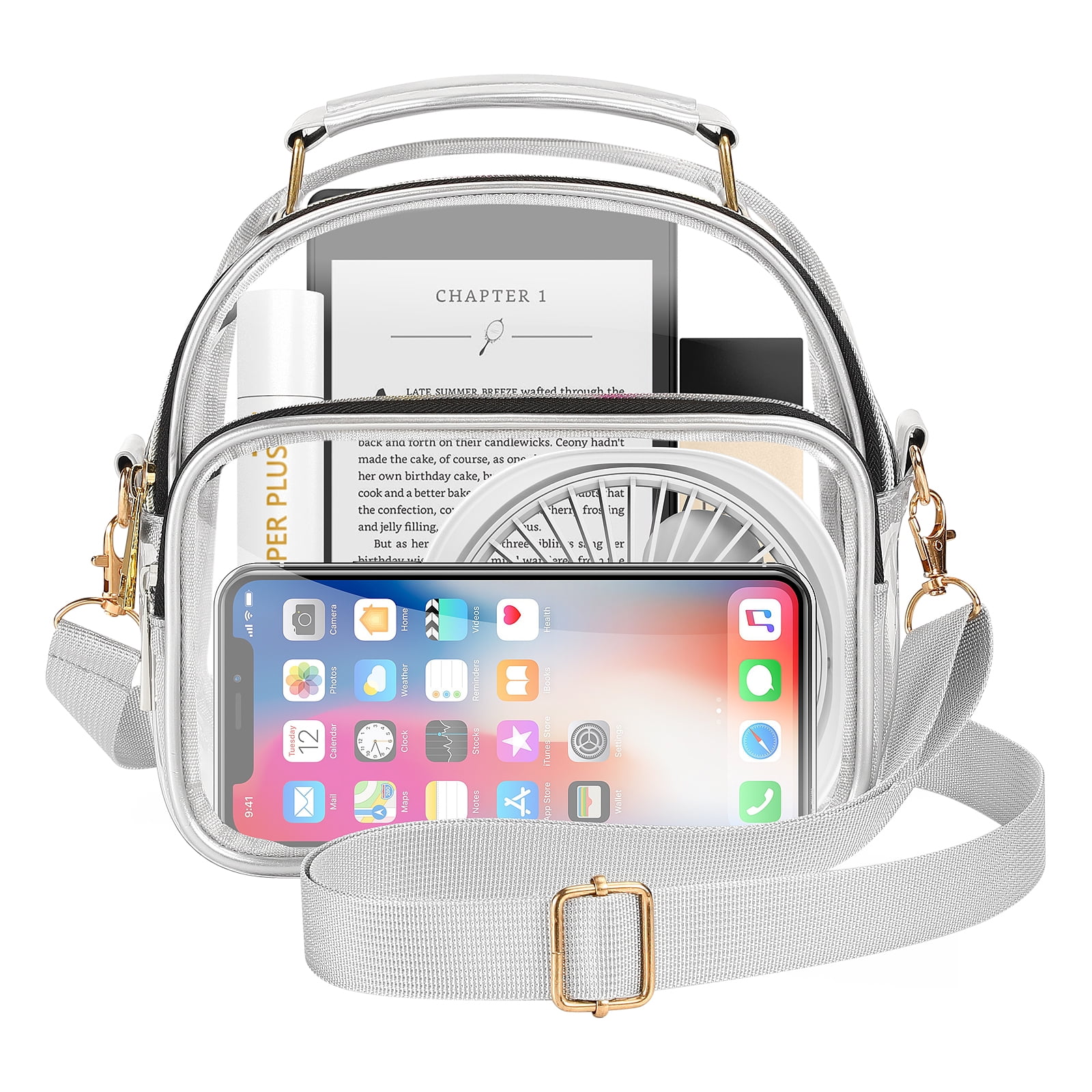 MoKo Transparent Travel Purse, Stadium Approved Clear Crossbody ...