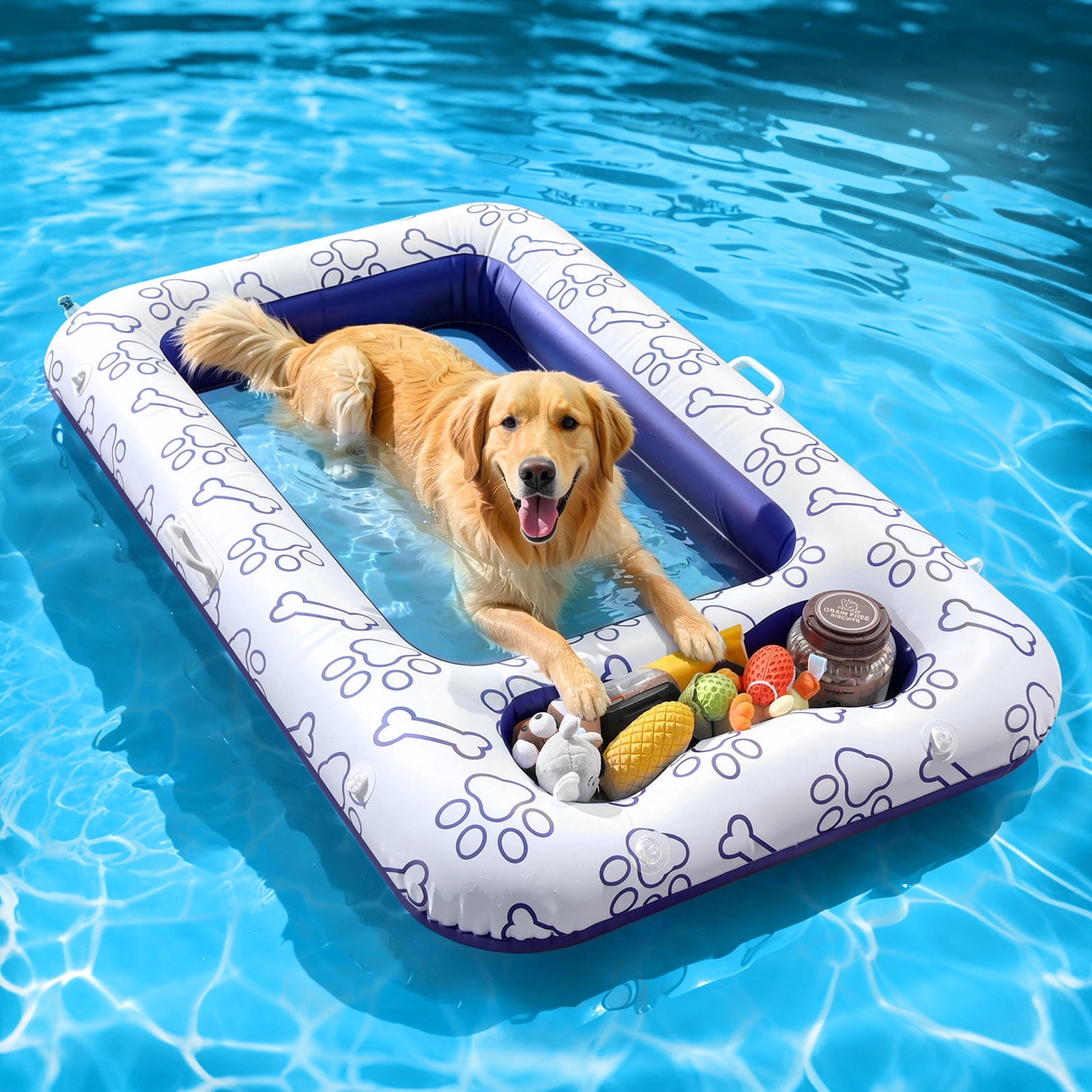 MoKo Dog Pool Float, 59 x 35 Inch Pool Floats for Large Dogs, Floating ...
