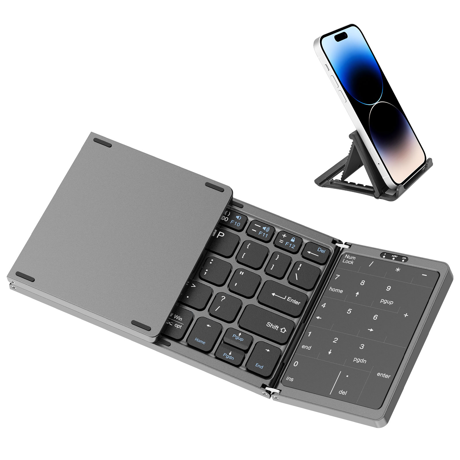 Samsers Foldable Bluetooth Keyboard with Touchpad Portable Wireless ...