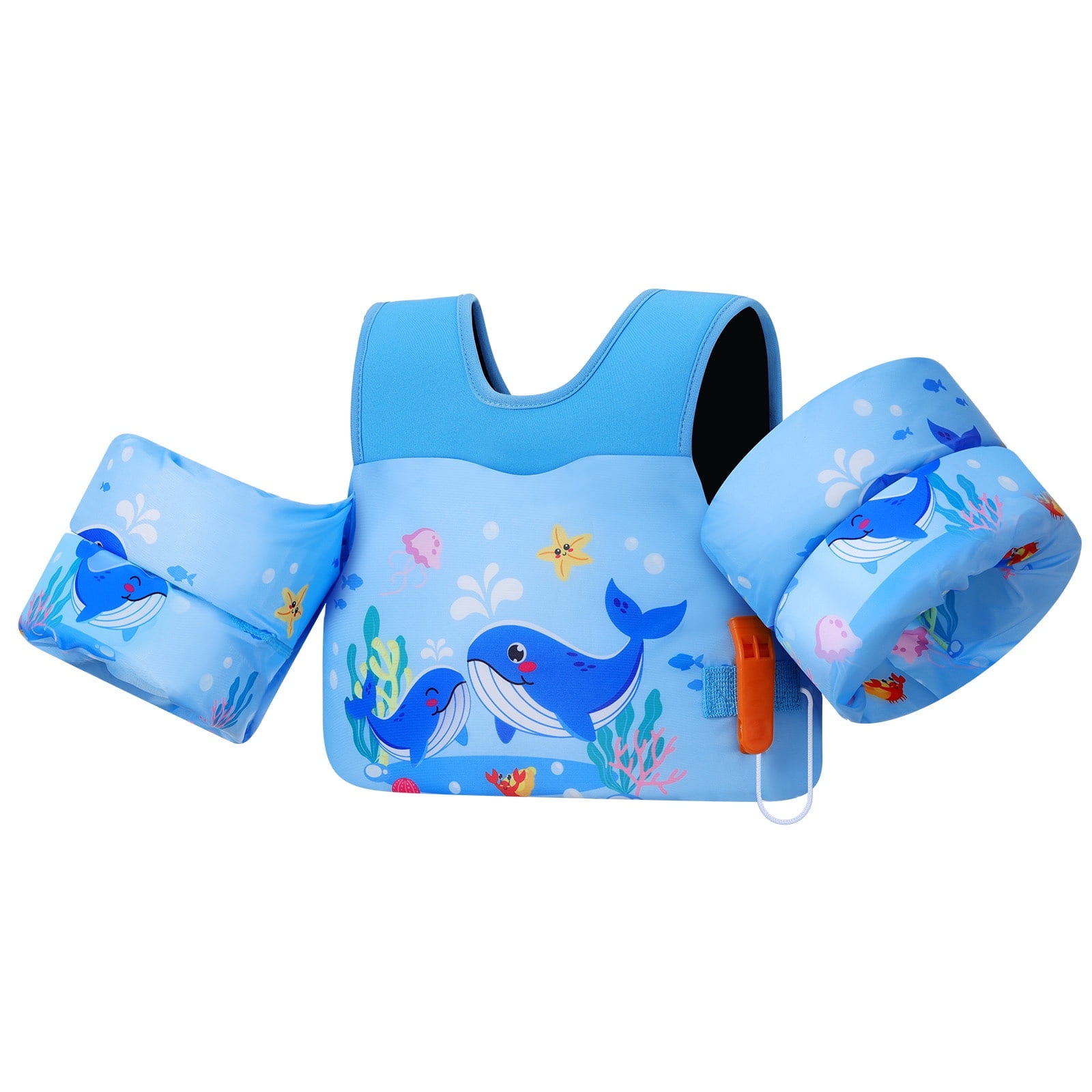 MoKo Kids Floaties Swim Vest for 13-30/30-70lbs, Water Wings Arm ...