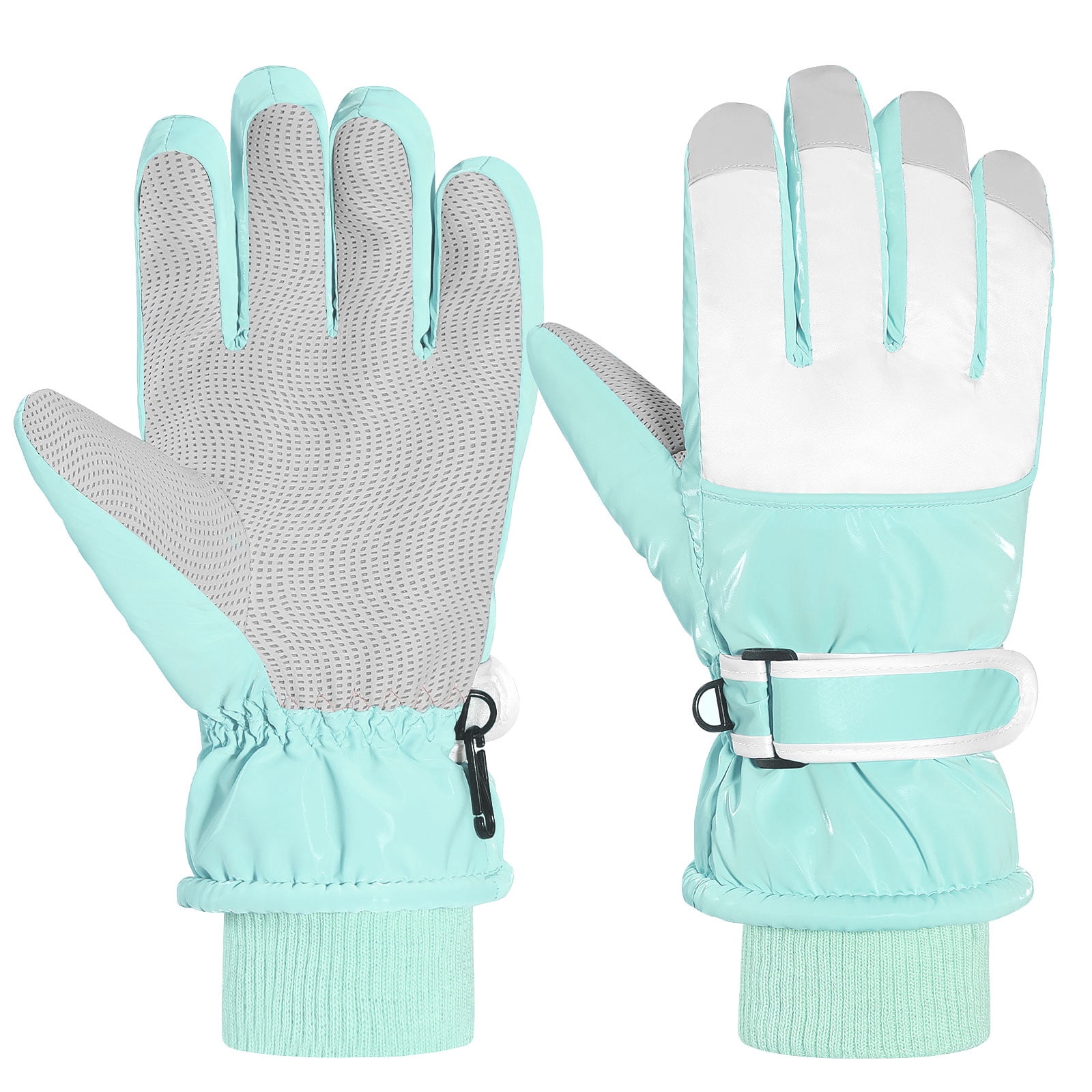 MoKo Kids Ski Mittens, Windproof Warm Winter Snow Gloves for 6-10 years ...