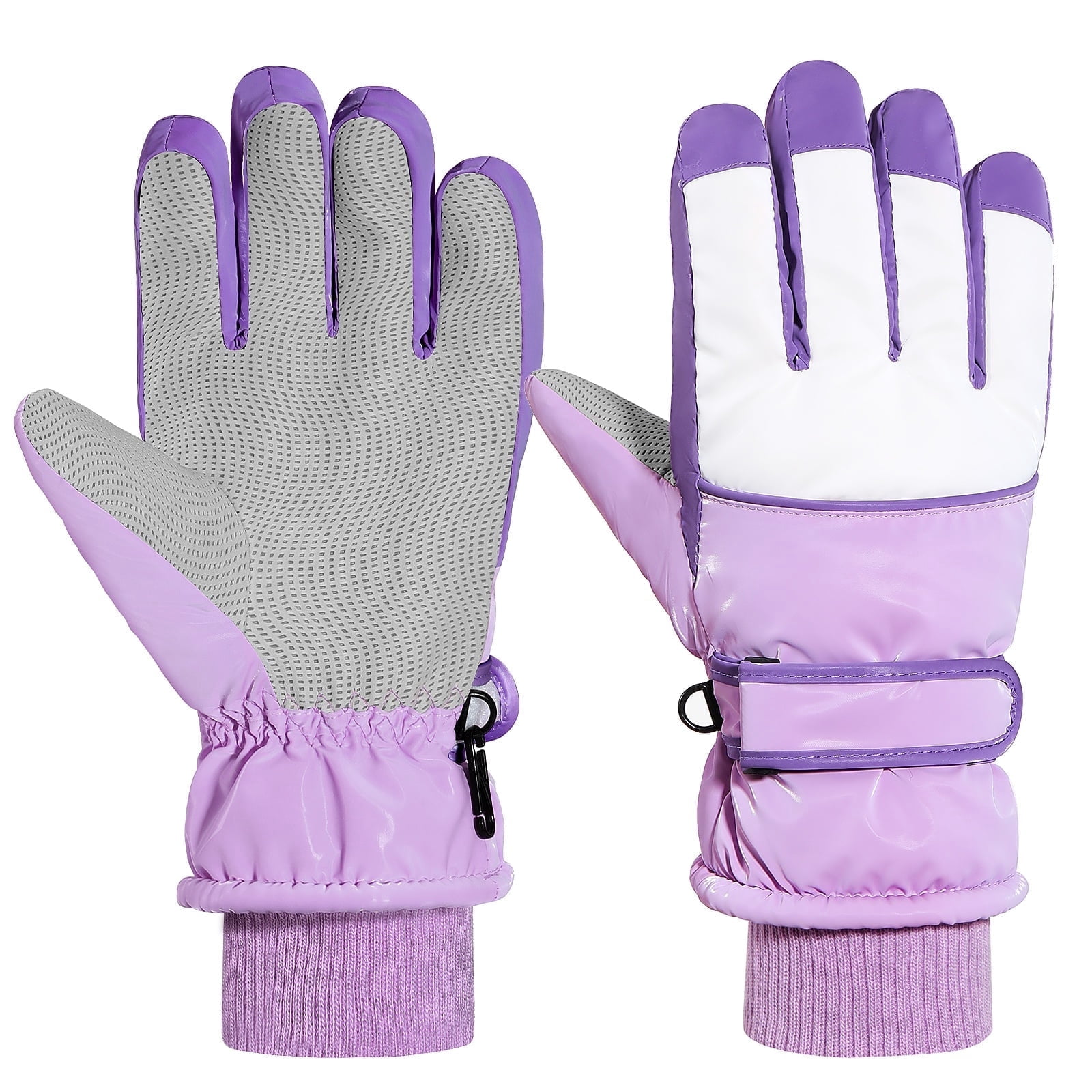 MoKo Kids Ski Mittens, Windproof Warm Winter Snow Gloves for 6-10 years ...