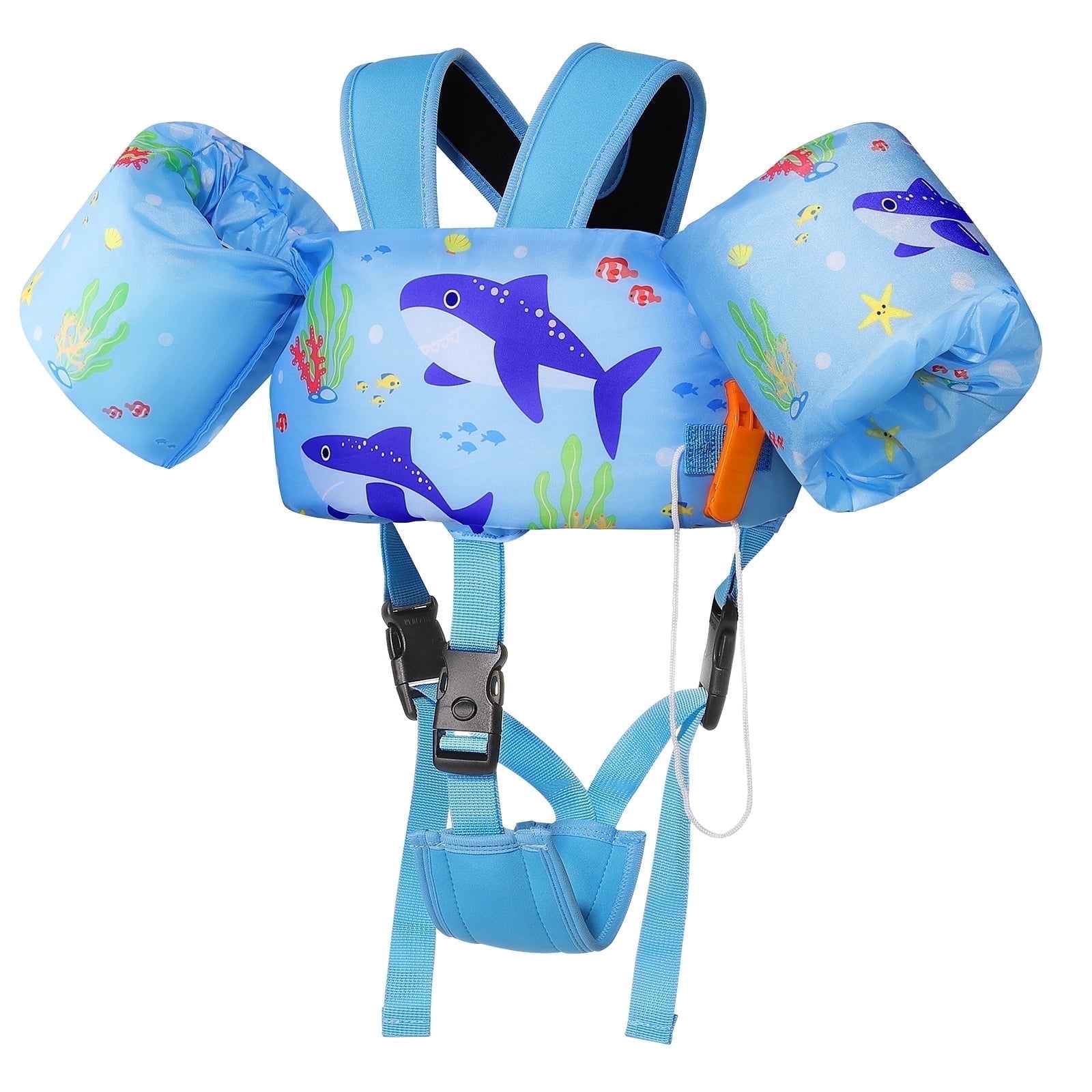 MoKo Kids Swimming Vest, 20-50lbs, Floaties with Crotch Strap, Blue ...