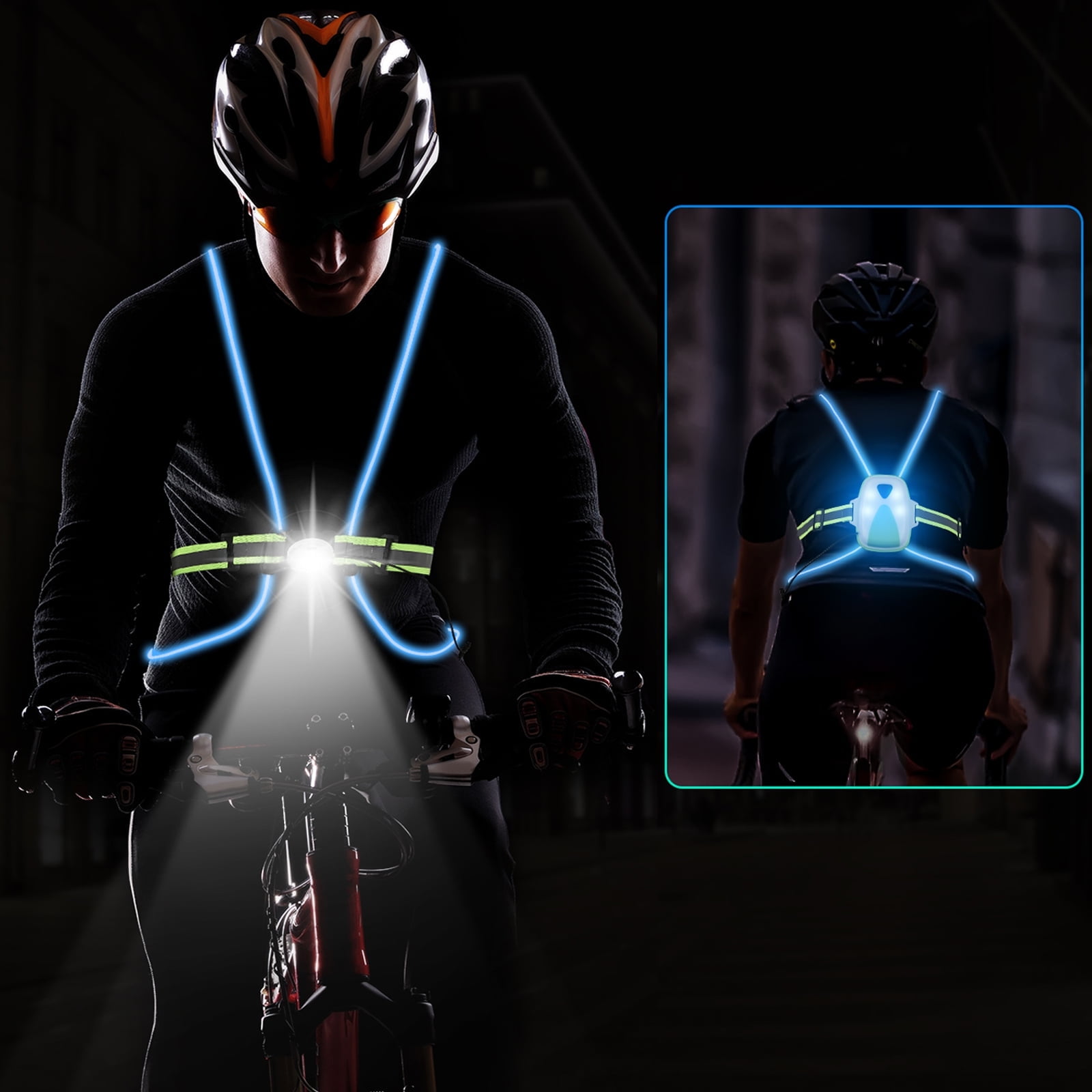MoKo LED Reflective Vest - High Visibility Safety Gear for Night ...
